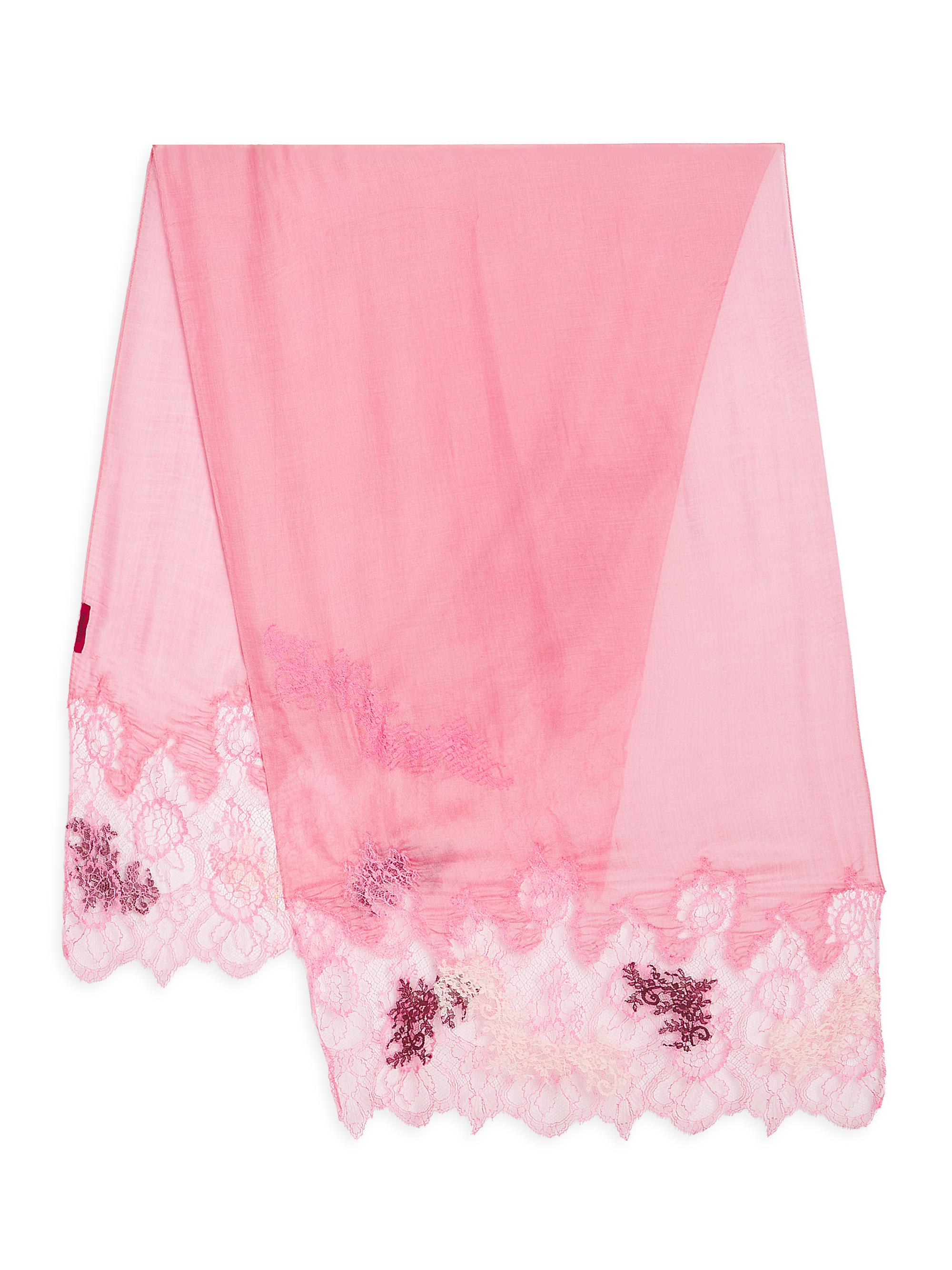 Click here for Valentino Garavani Womens Lace-Trim Cashmere-Silk... prices