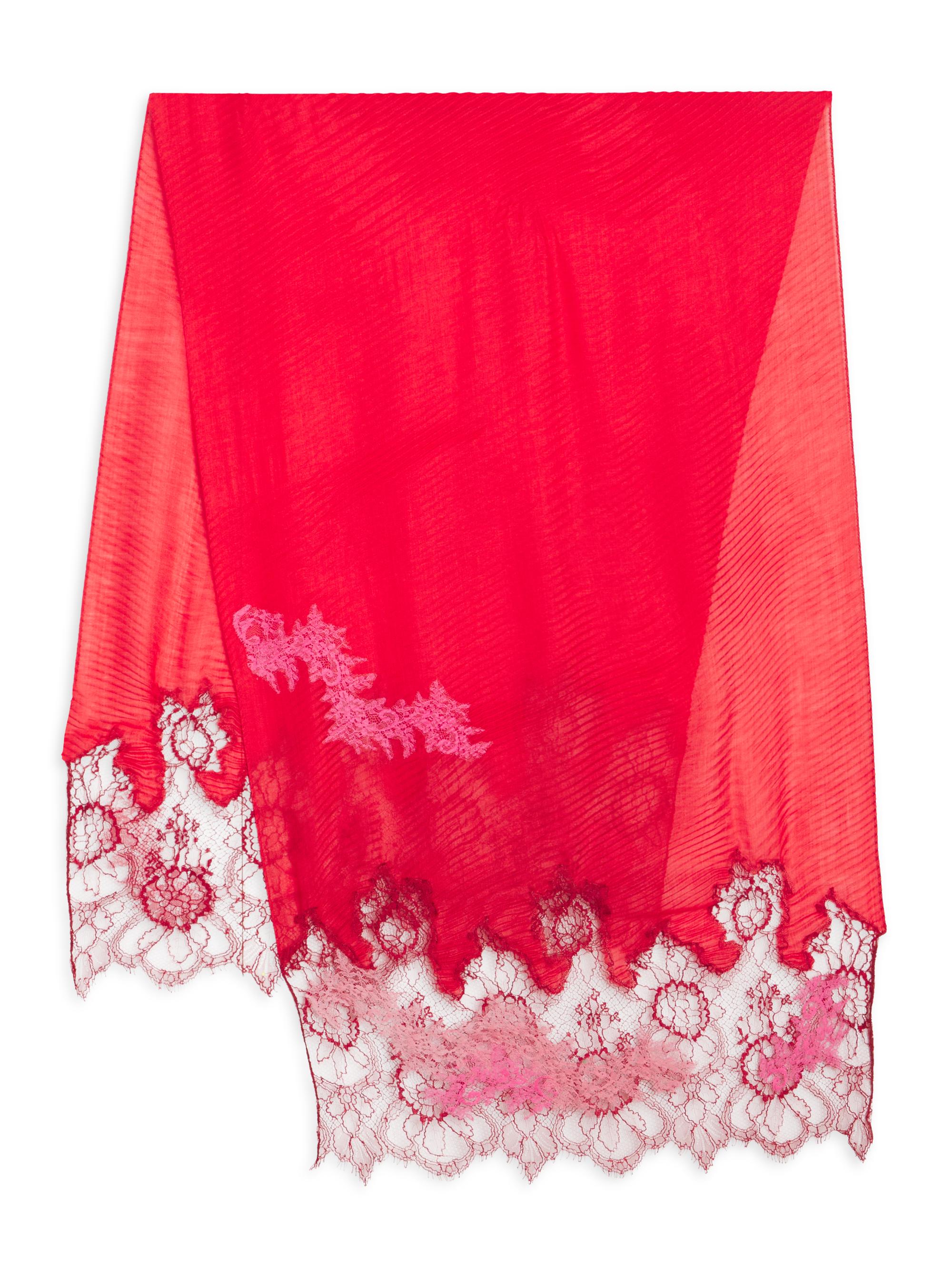 Click here for Valentino Garavani Womens Lace-Trim Cashmere-Silk... prices