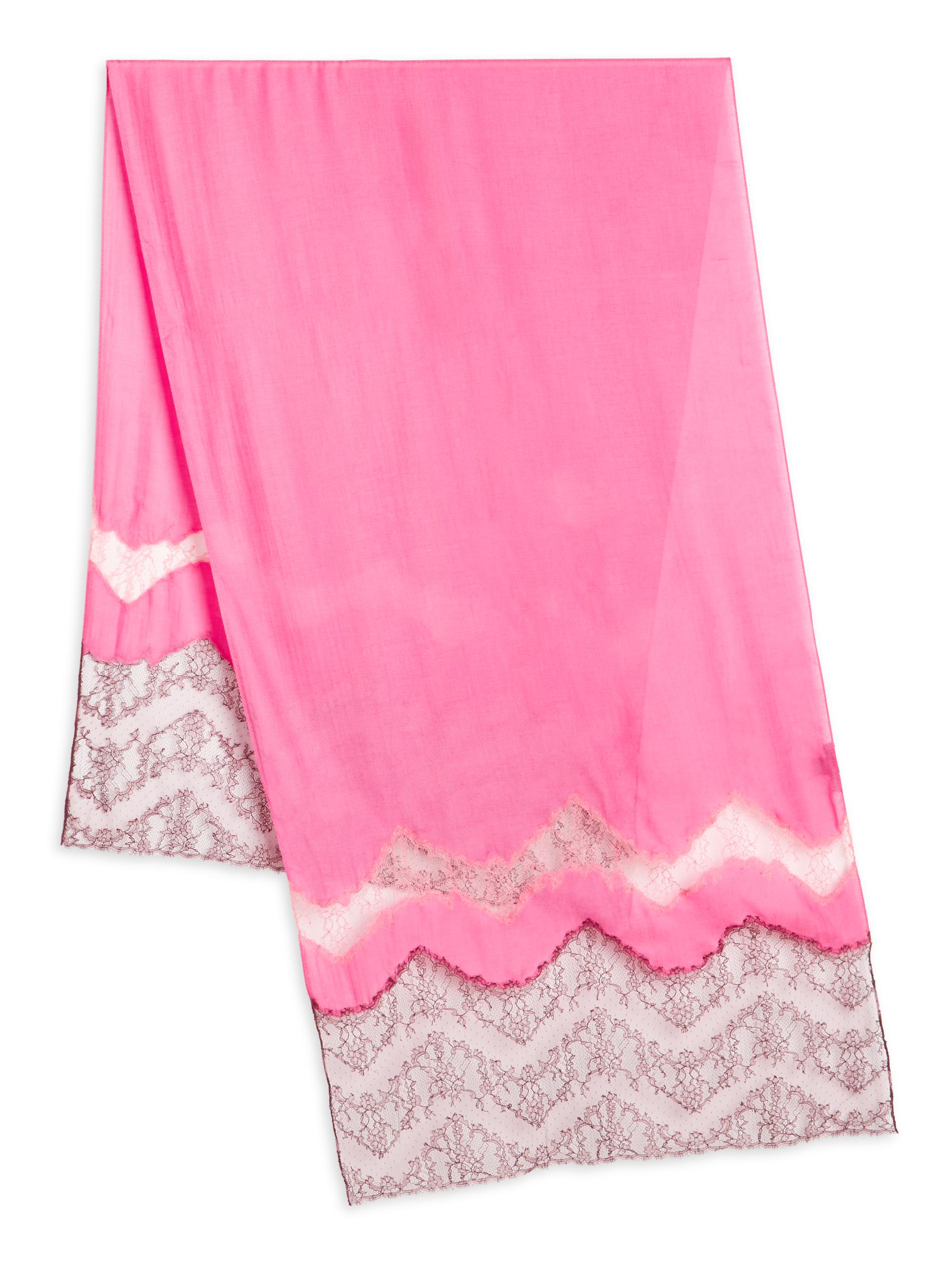 Click here for Valentino Garavani Womens Ombré Lace-Trim Scarf -... prices