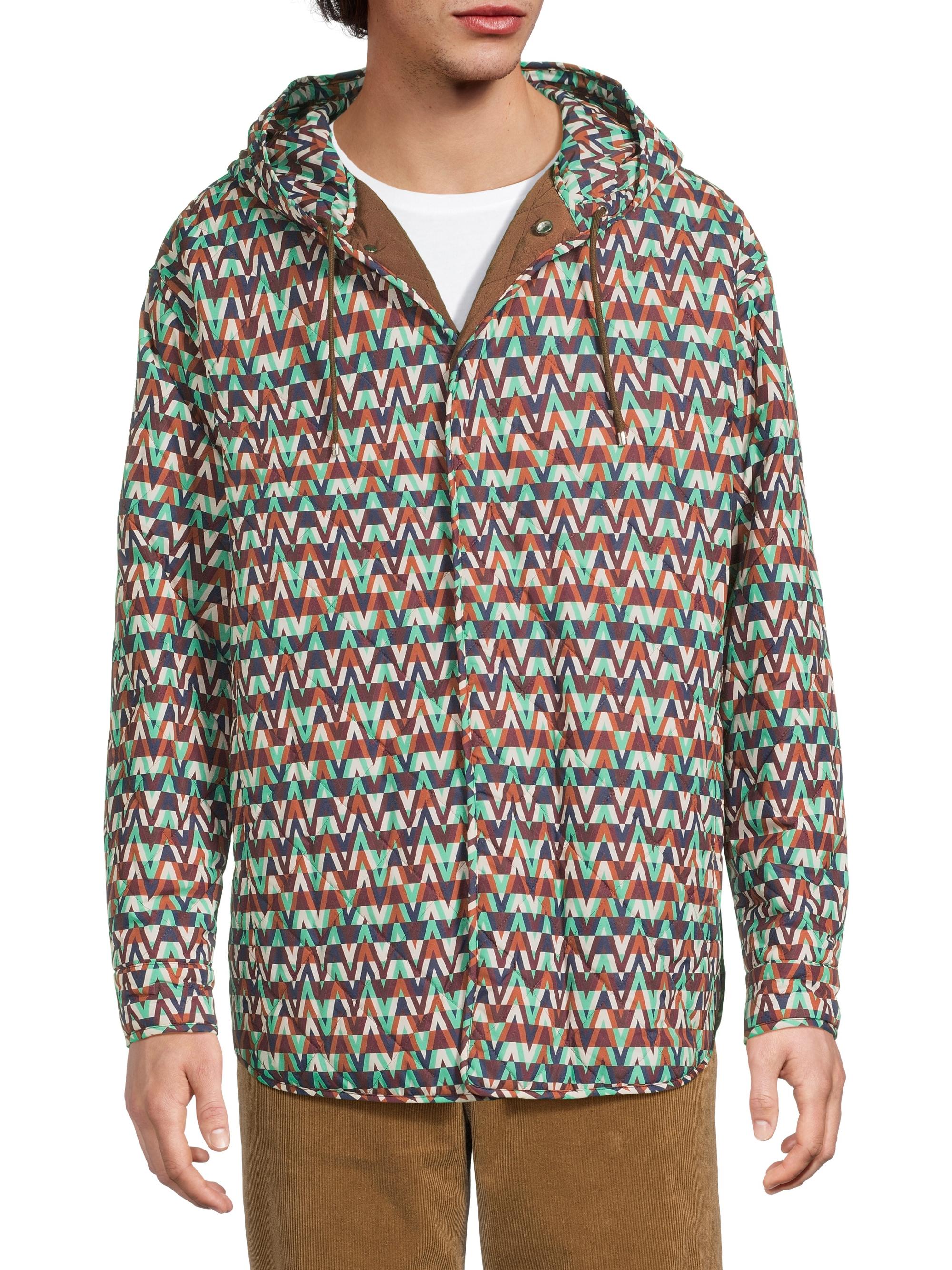 Click here for Valentino Mens V Logo Hooded Jacket - Size 46 (36) prices