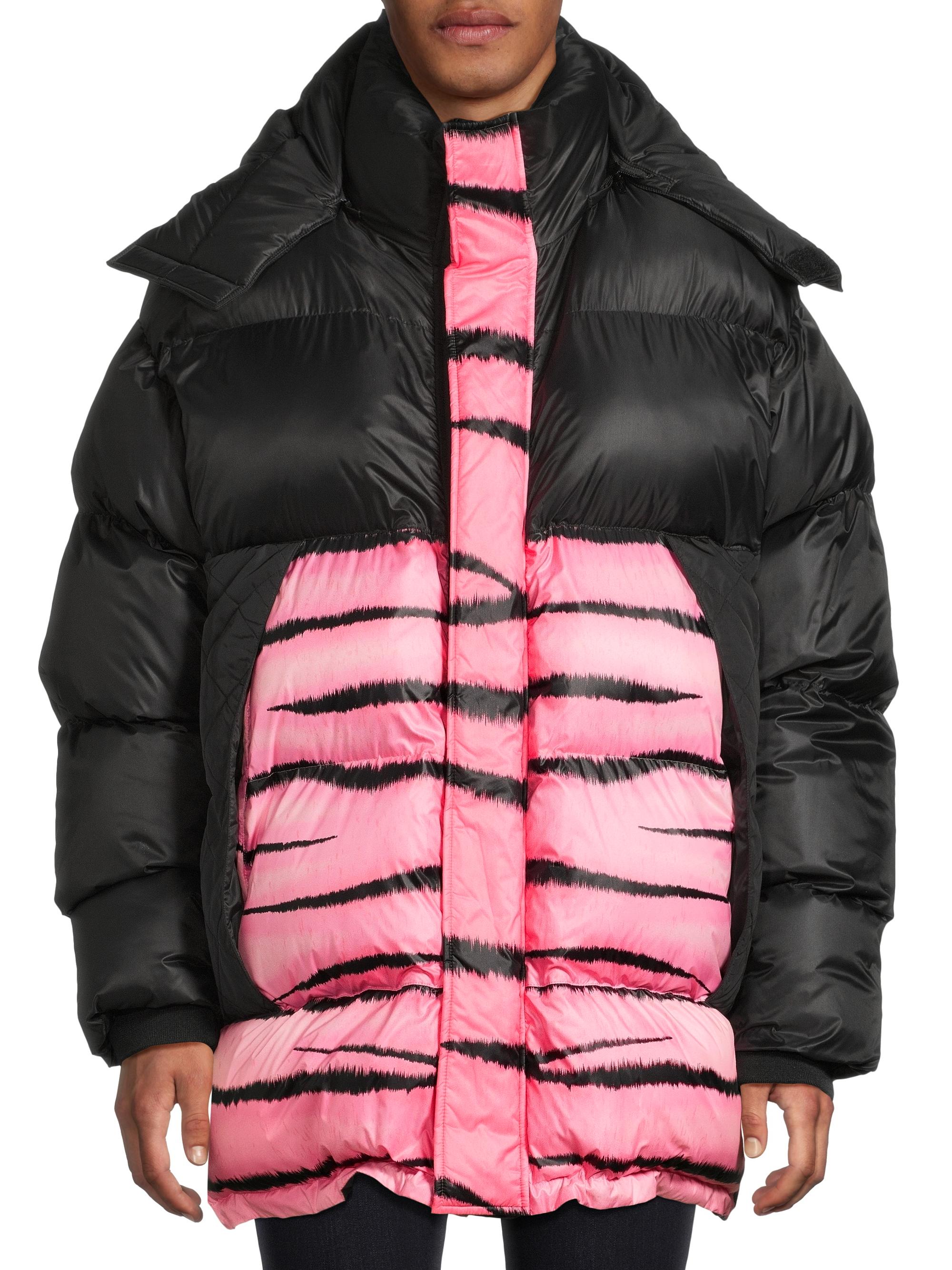Click here for Valentino Mens Zebra Striped Oversized Puffer Jack... prices