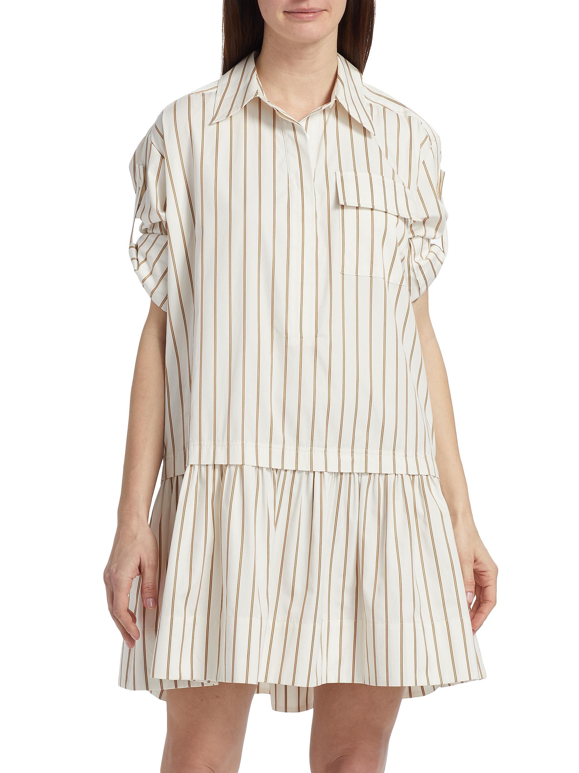 Click here for A. l.c. Womens Brooke Striped Cotton Shirtdress -... prices