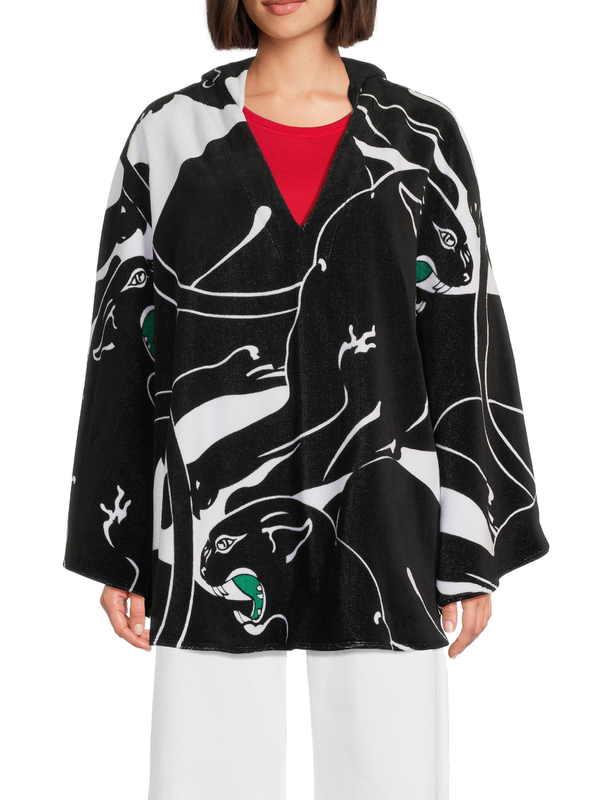 Click here for Valentino Womens Printed Cotton Hoodie - White Bla... prices