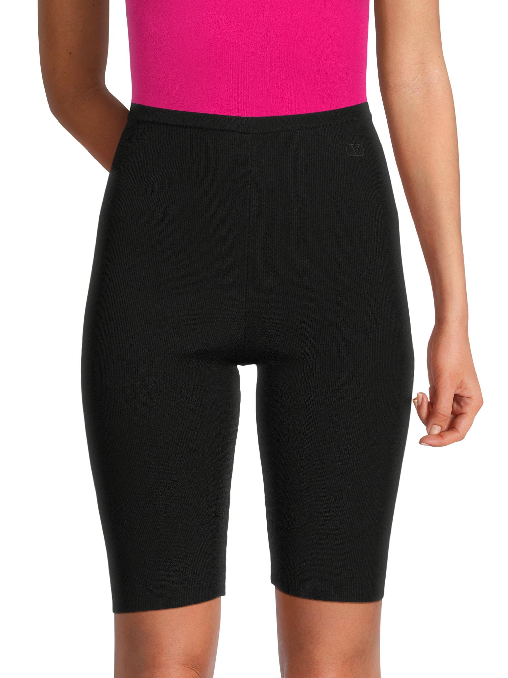 Click here for Valentino Womens Knit Bike Shorts - Black - Size X... prices