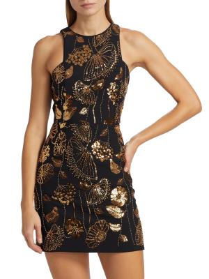 Milly Isabele Floral Field Sequin-Embellished Sleeveless Minidress on ...
