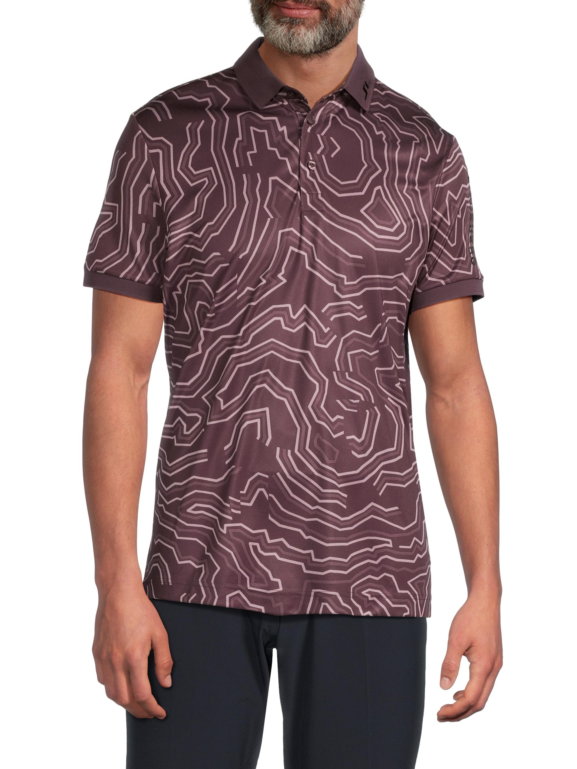 Click here for J. Lindeberg Mens Printed Tour Tech Polo Shirt - H... prices