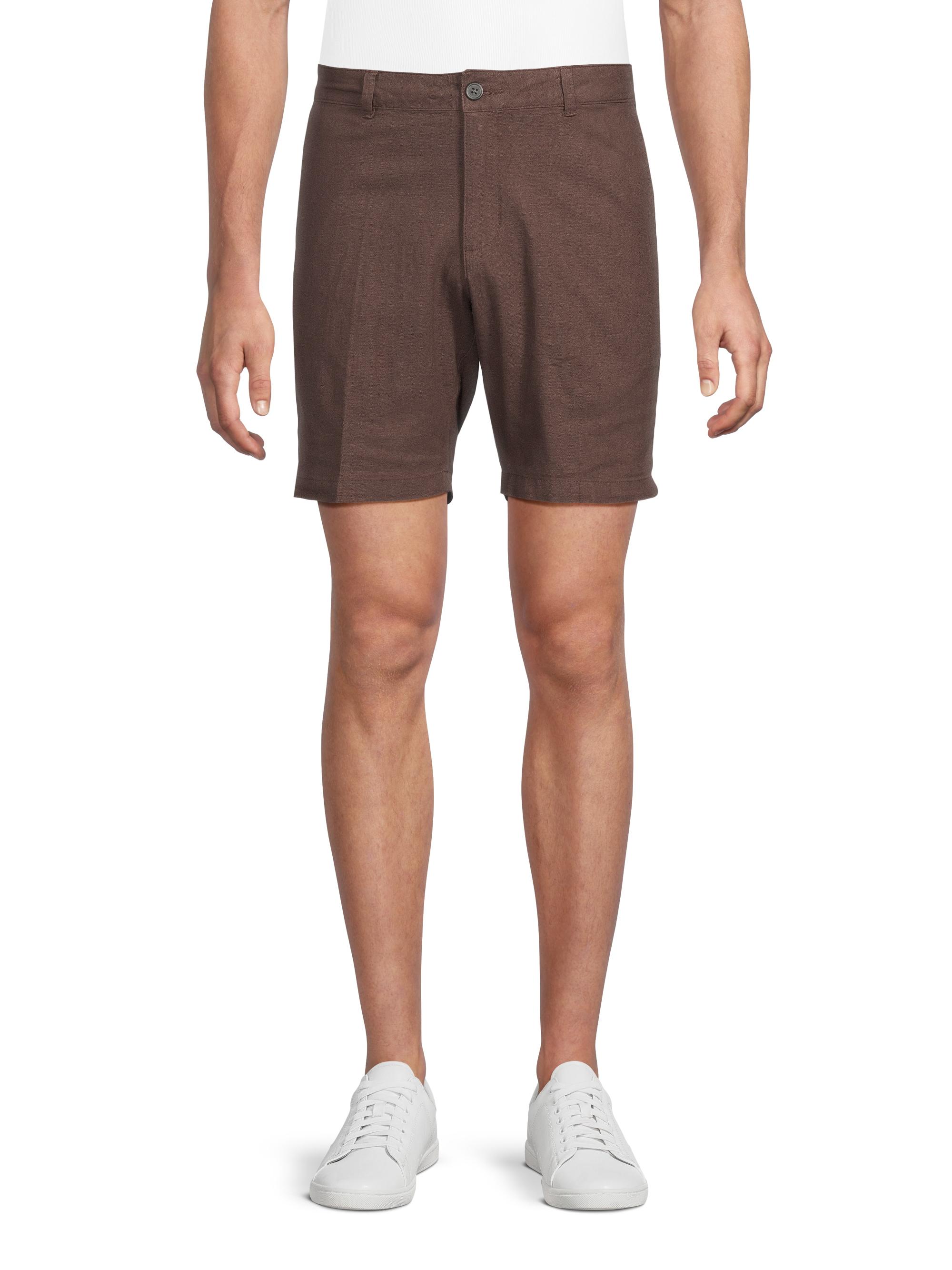 Click here for Saks Fifth Avenue Mens Flat Front Linen-Blend Draw... prices