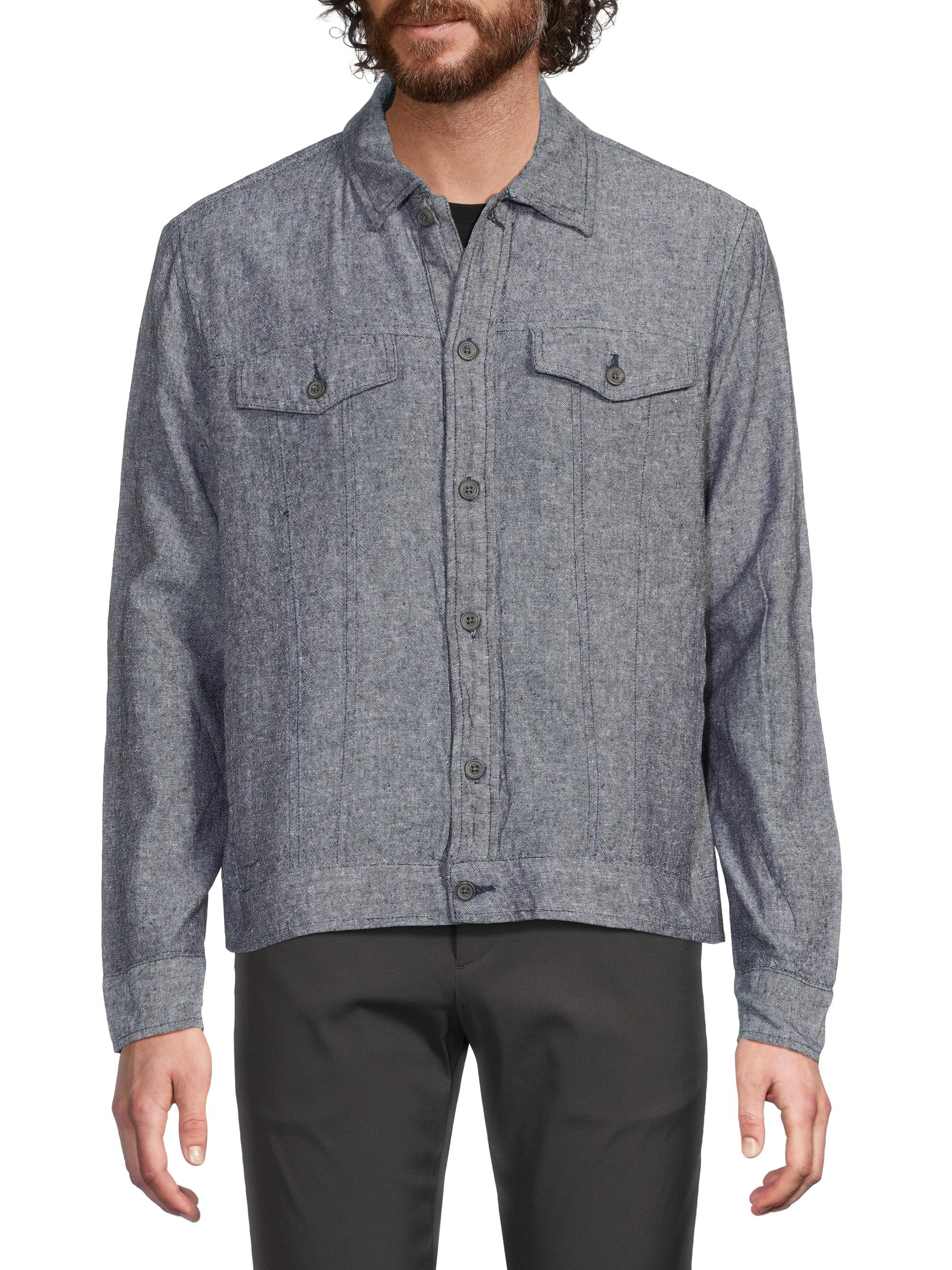 Click here for Saks Fifth Avenue Mens Linen-Blend Jacket - Chambr... prices