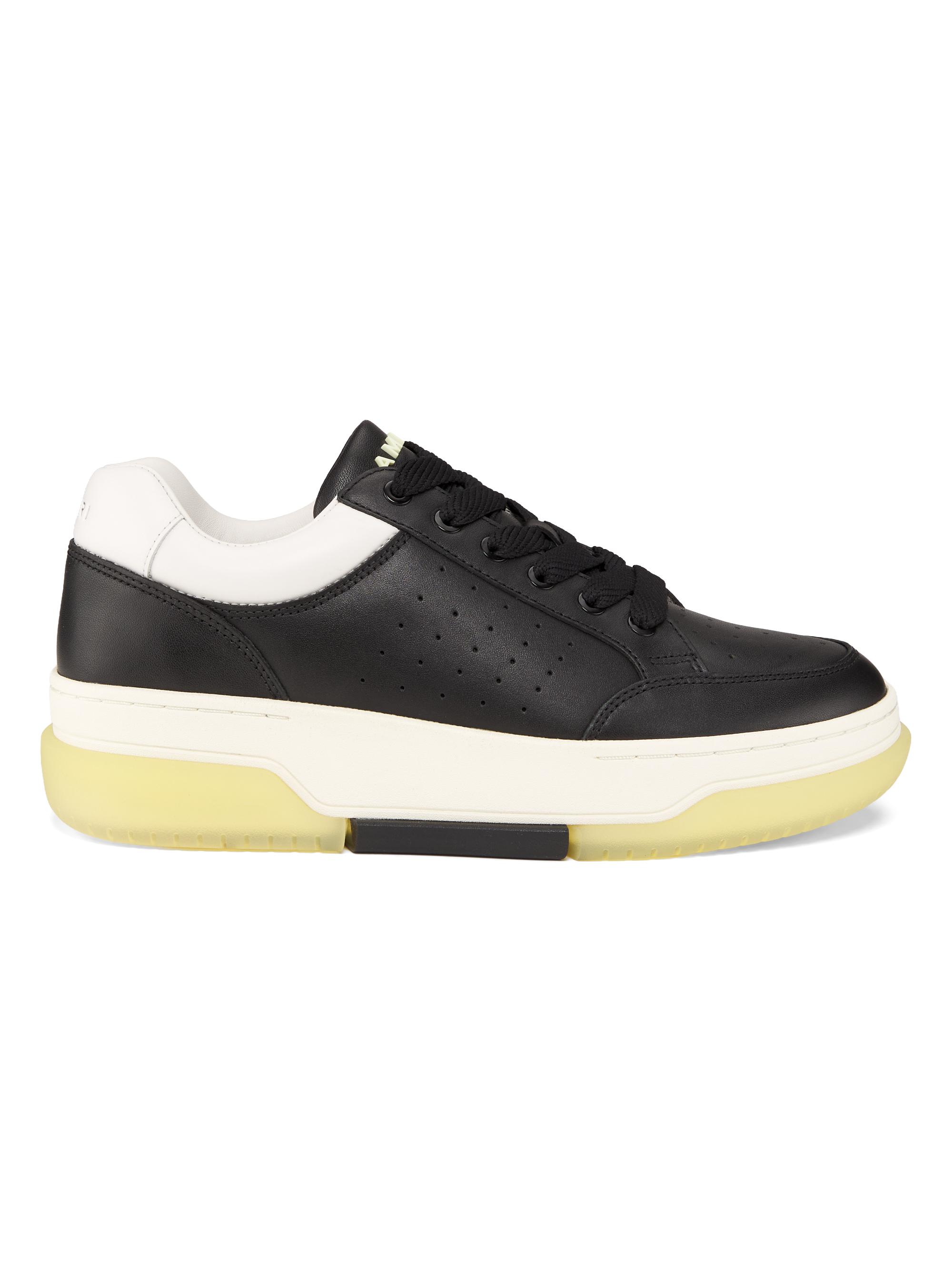 Click here for Amiri Mens Stadium Leather Low-Top Sneakers - Blac... prices