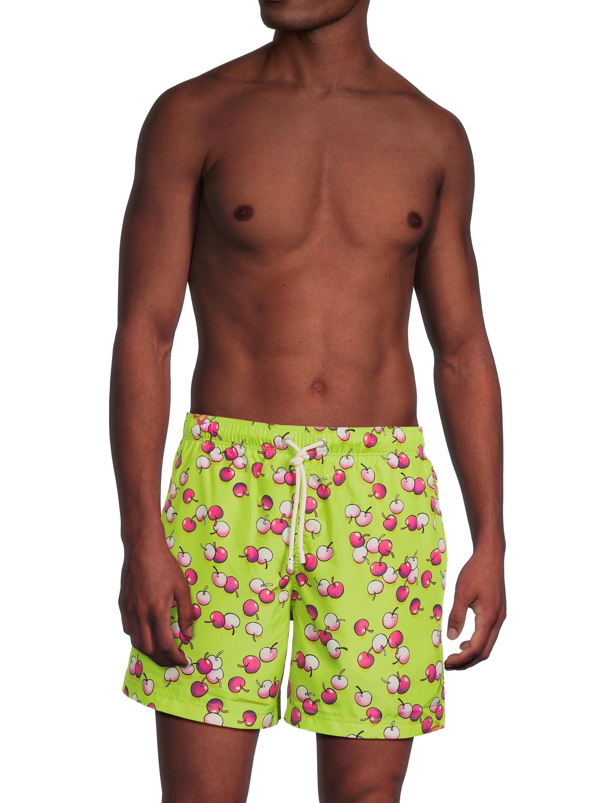 Click here for Palm Angels Mens Cherries Swim Shorts - Lime Fuchs... prices