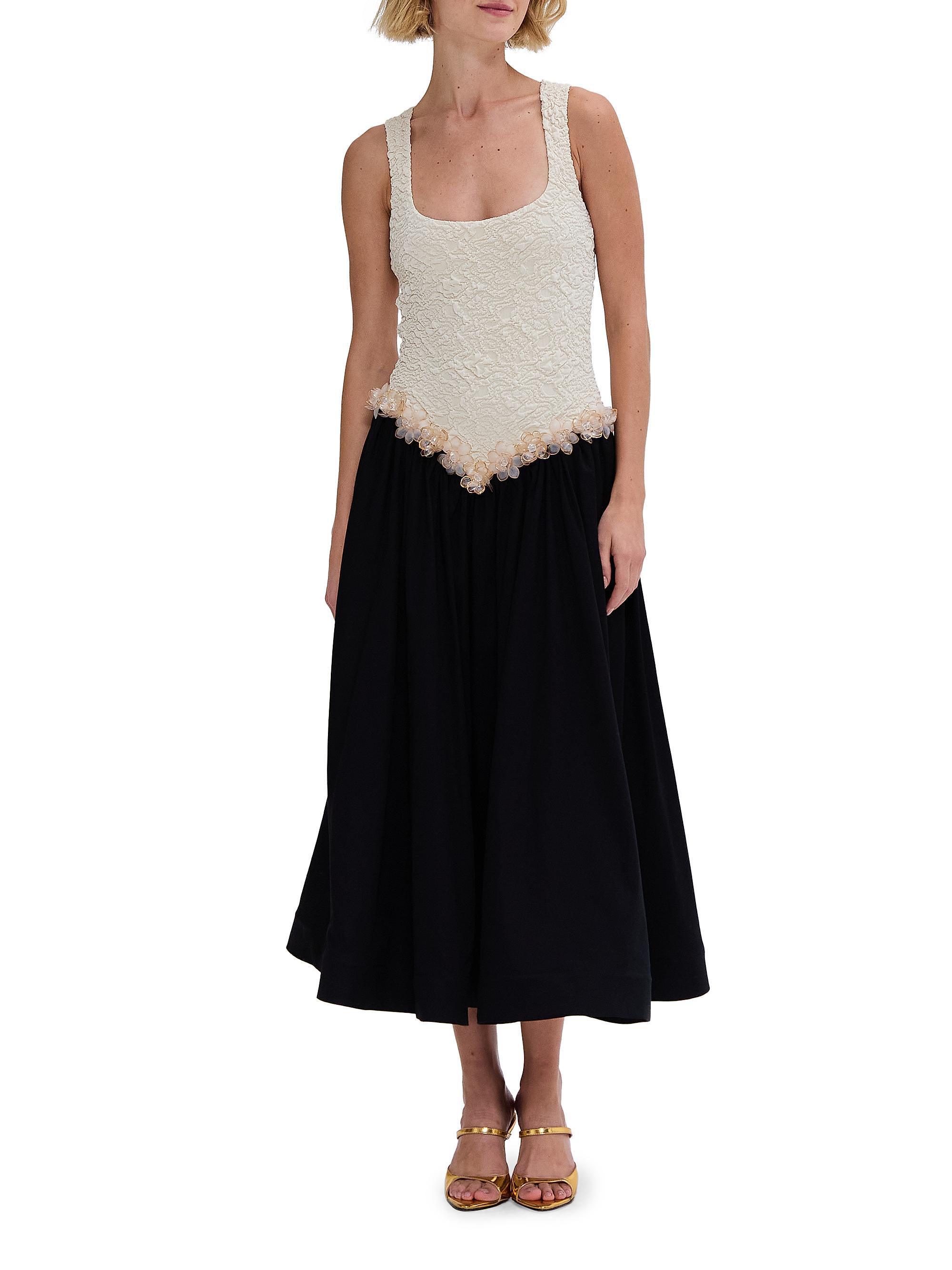 Click here for Patbo Womens Papillon Jacquard Midi-Dress - Beige... prices