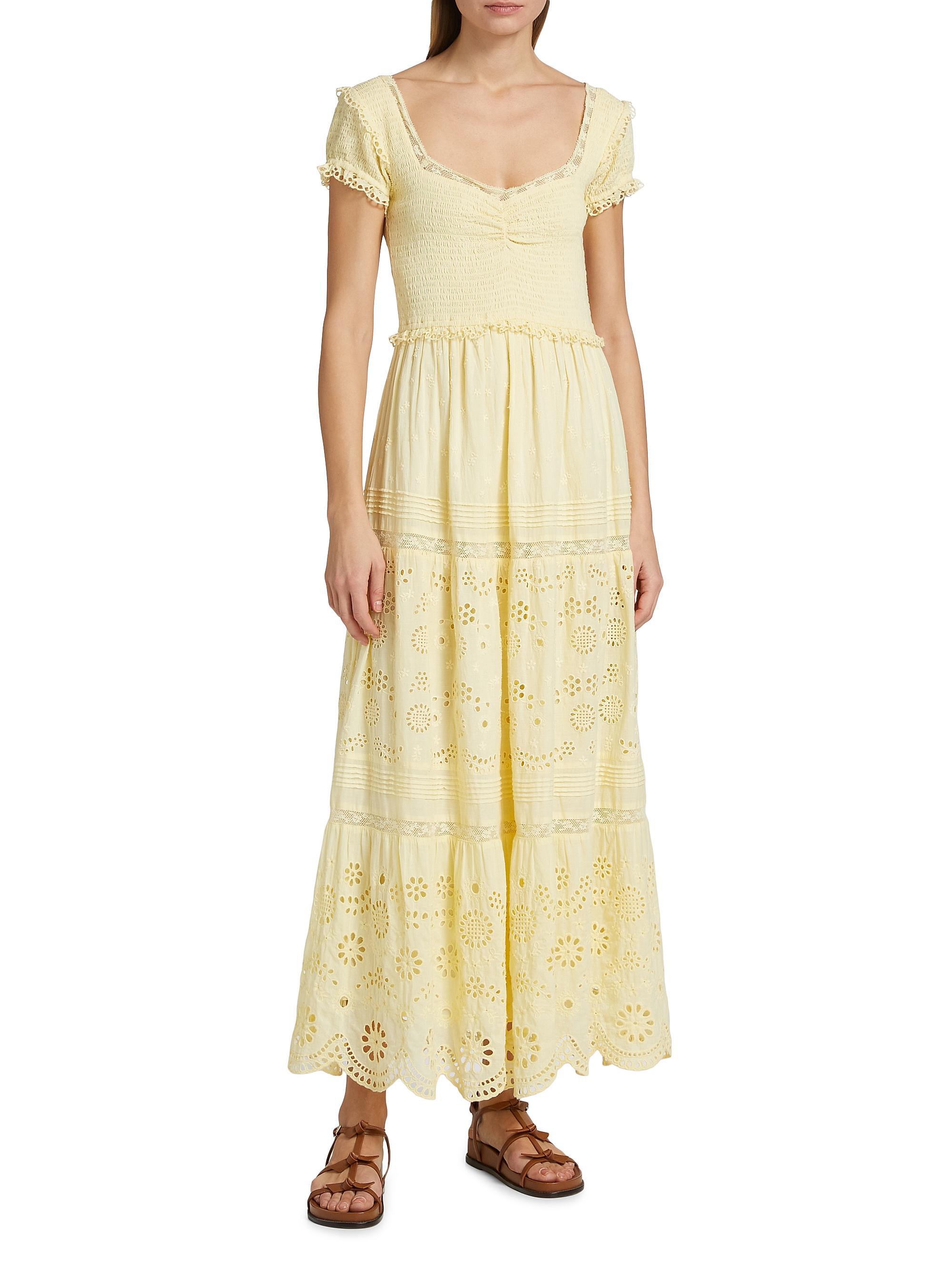 Click here for Loveshackfancy Womens Bisolet Eyelet Cotton Maxi D... prices