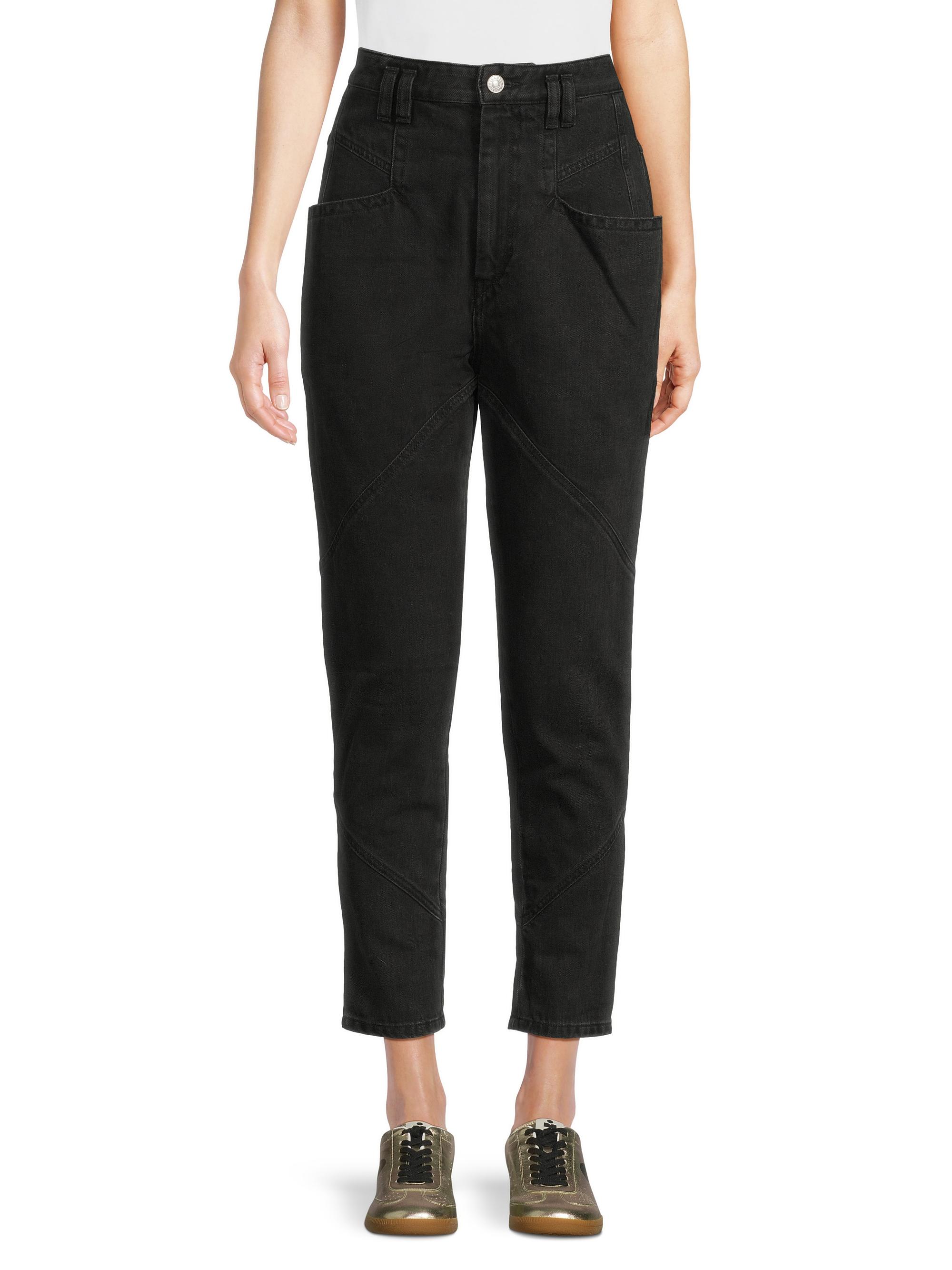 Click here for Isabel Marant Womens High-Rise Straight-Leg Cotton... prices