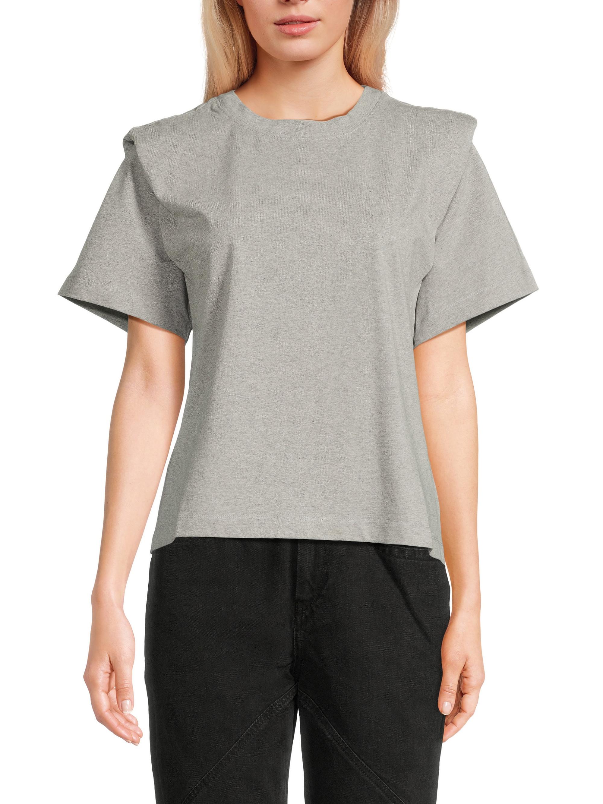 Click here for Isabel Marant Womens Crewneck Cotton T-Shirt With... prices