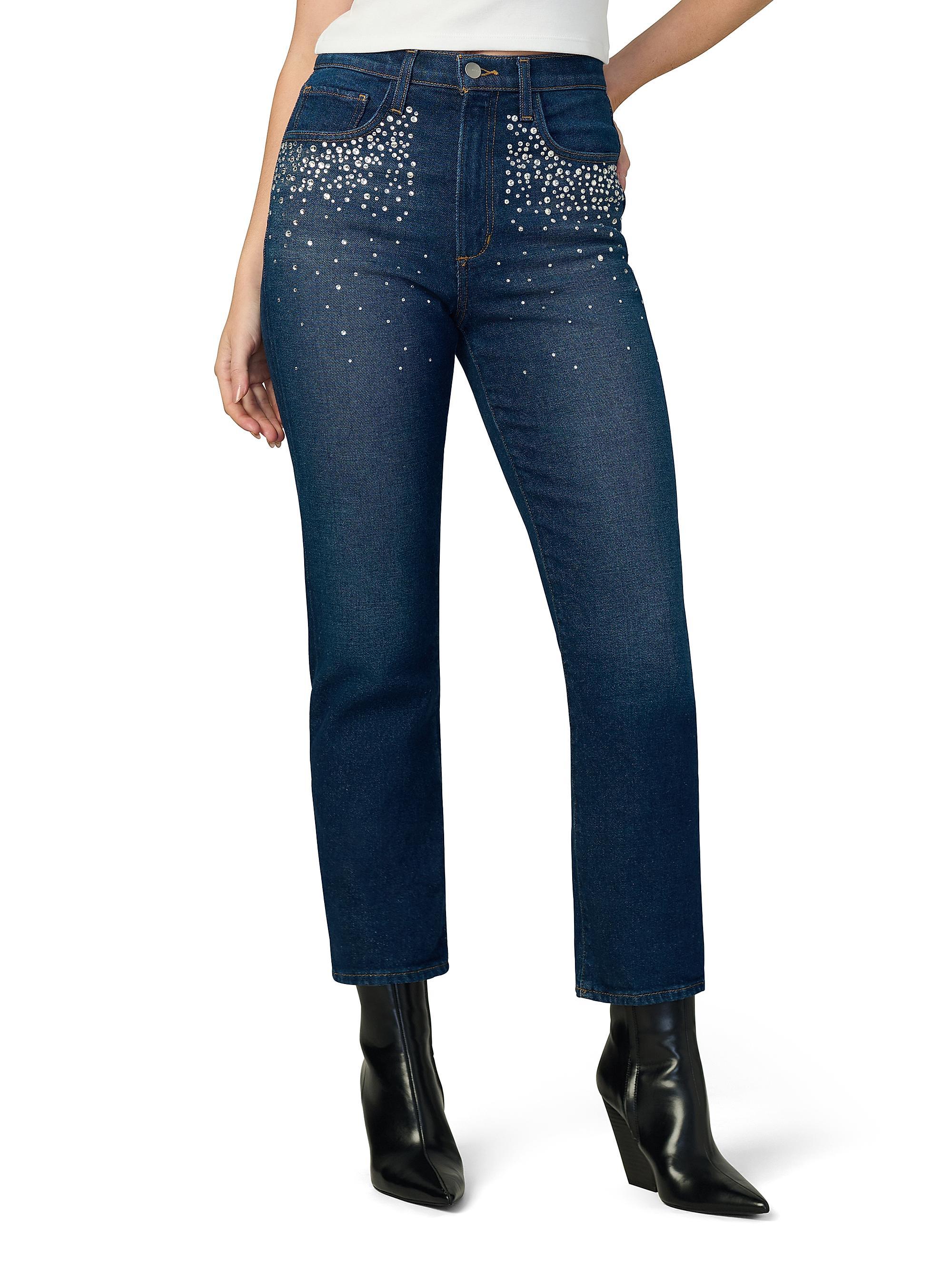 Click here for Joes Jeans Womens Margot Crystal-Embellished Slim... prices