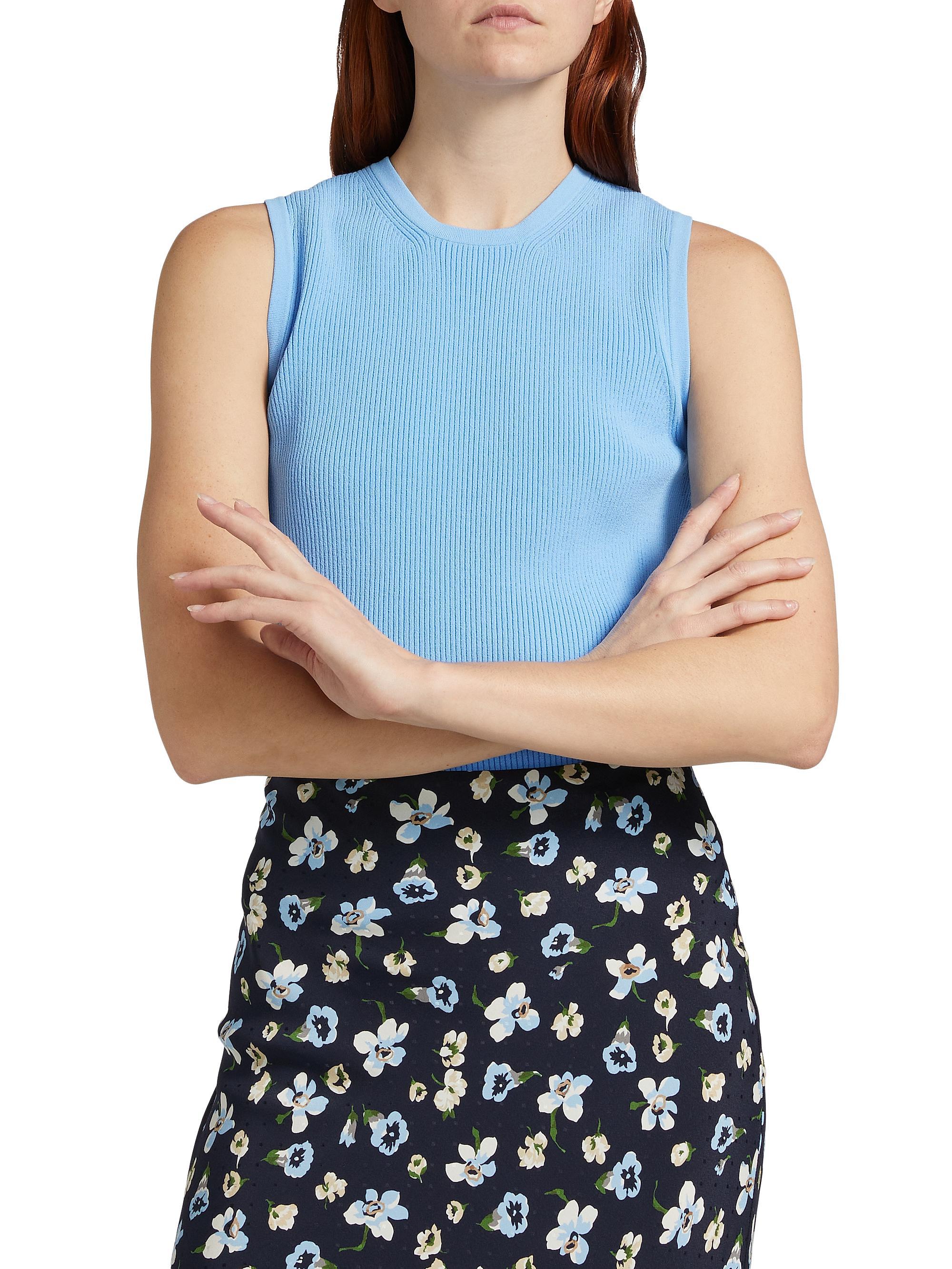 Click here for Veronica Beard Womens Sid Crewneck Sleeveless Tank... prices