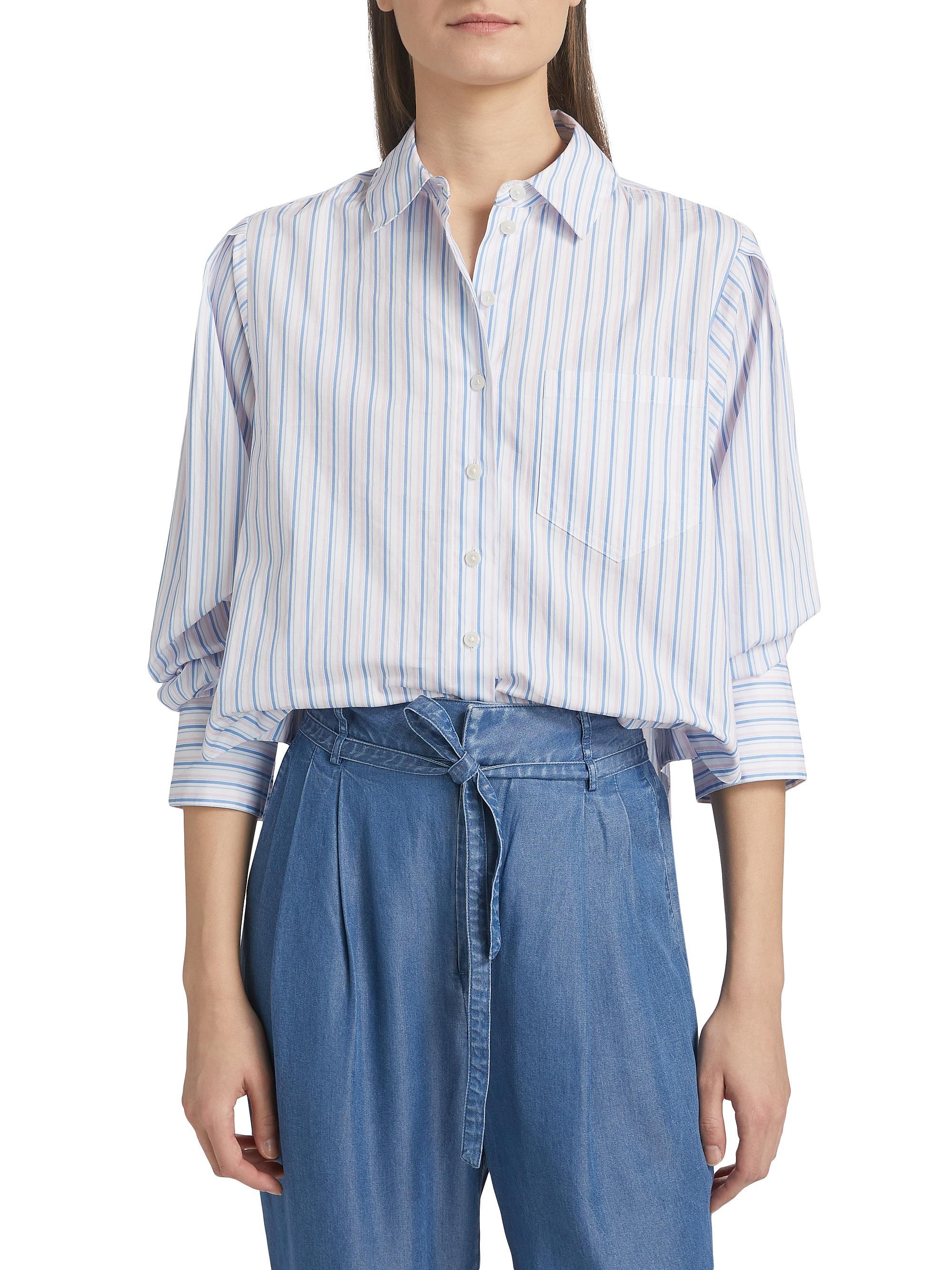 Click here for Derek Lam 10 Crosby Womens Estrella Striped Cotton... prices