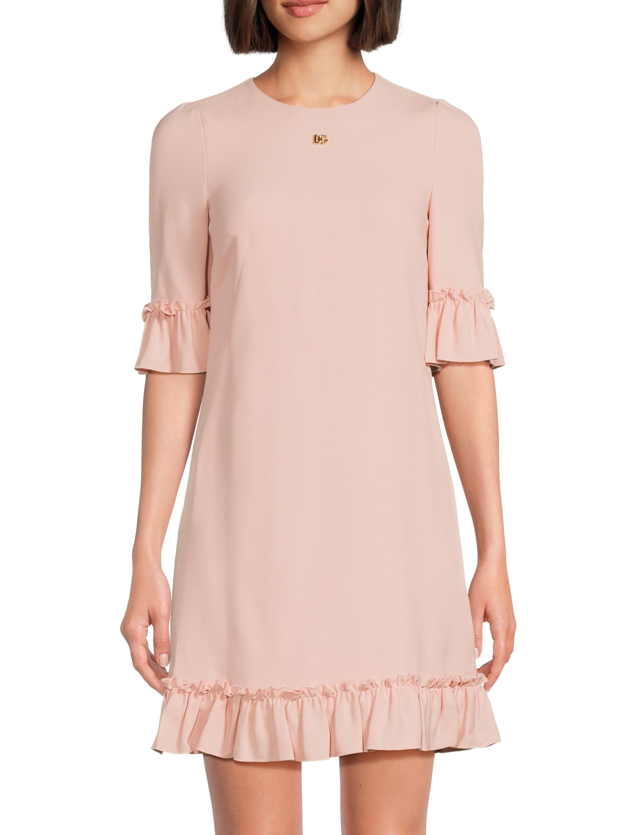 Click here for Dolce & Gabbana Womens Ruffled-Hem A-Line Minidres... prices