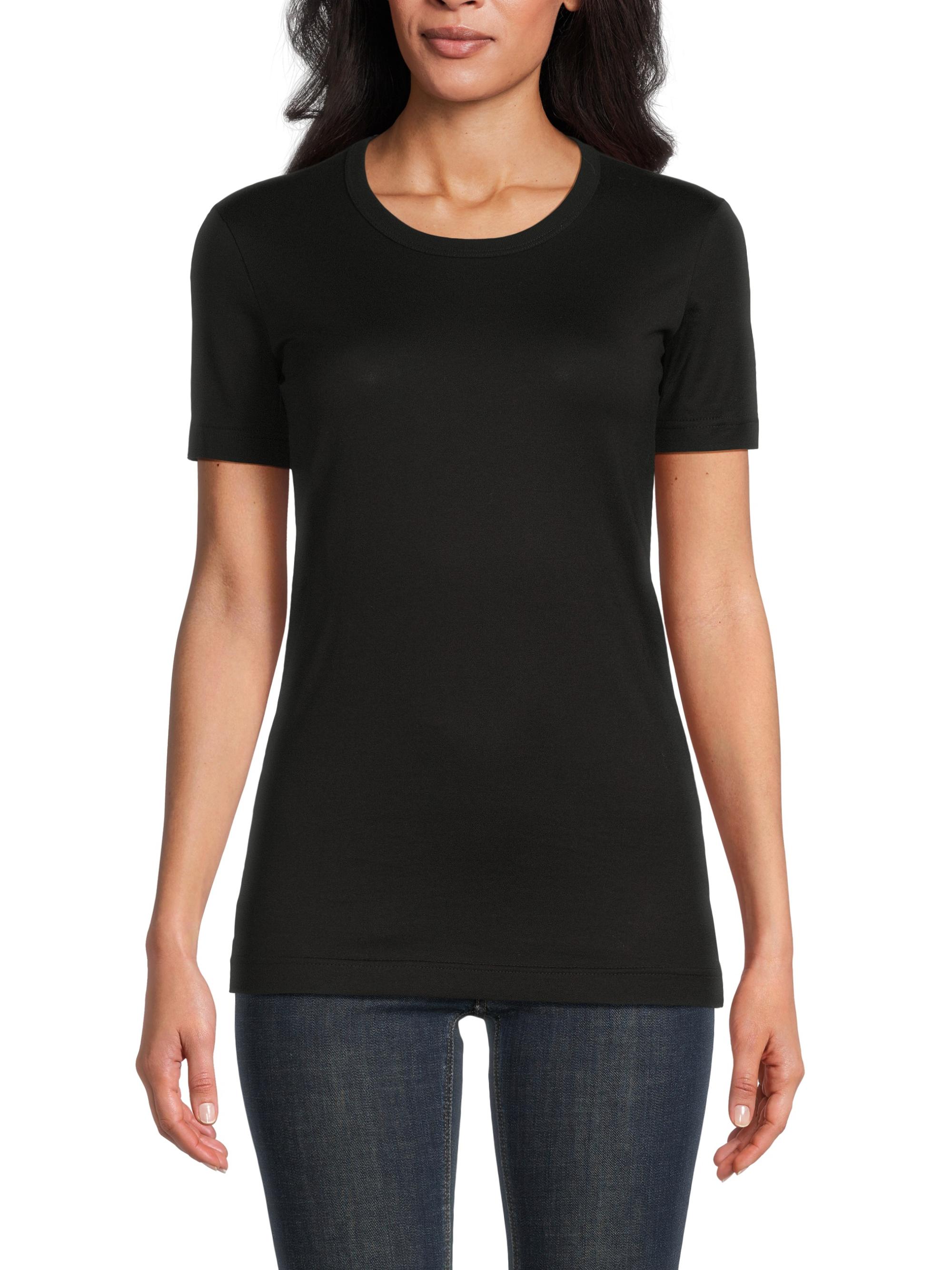 Click here for Dolce & Gabbana Womens Solid Crewneck Cotton T-Shi... prices