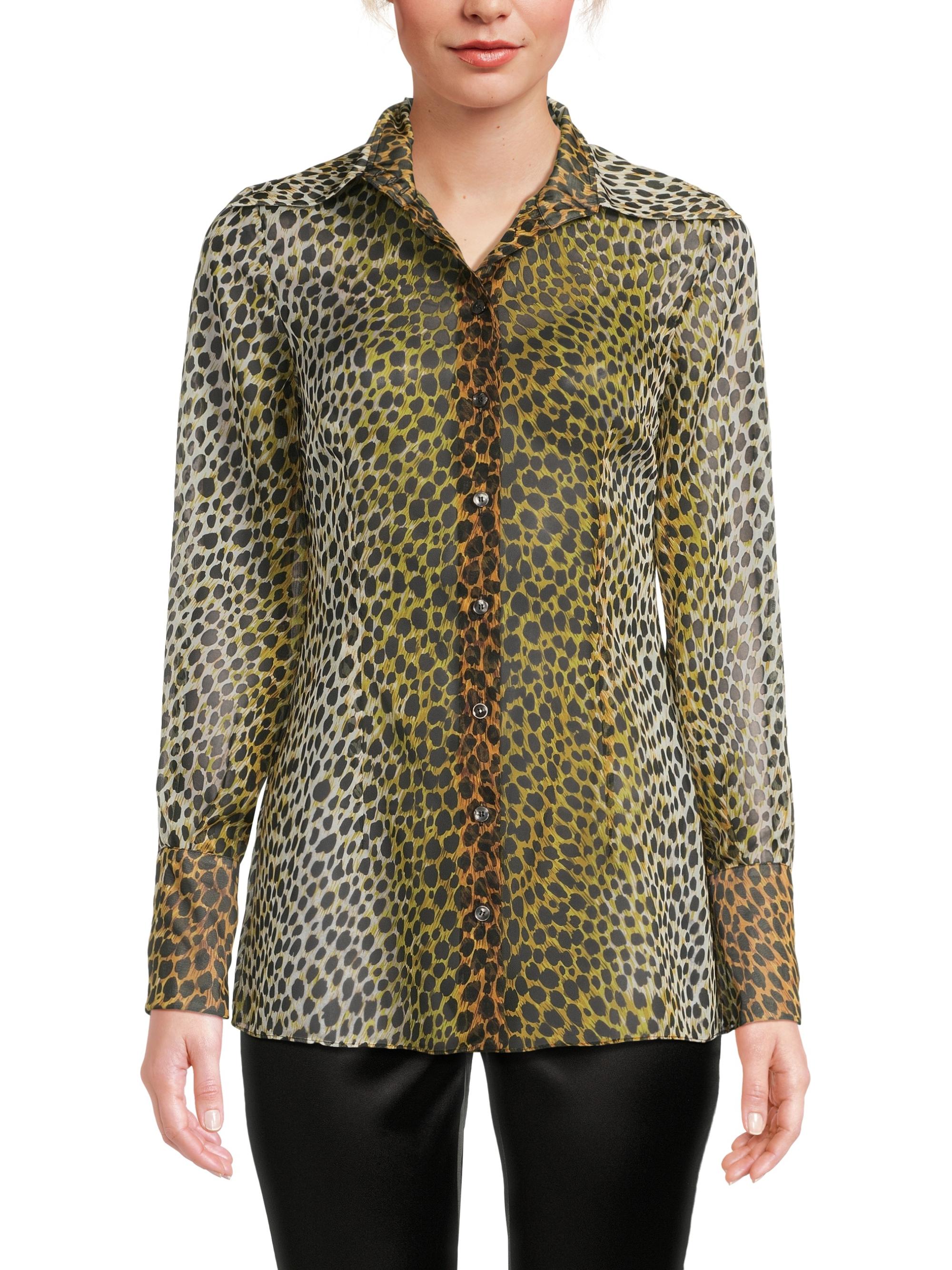 Click here for Dolce & Gabbana Womens Printed Long-Sleeve Button-... prices