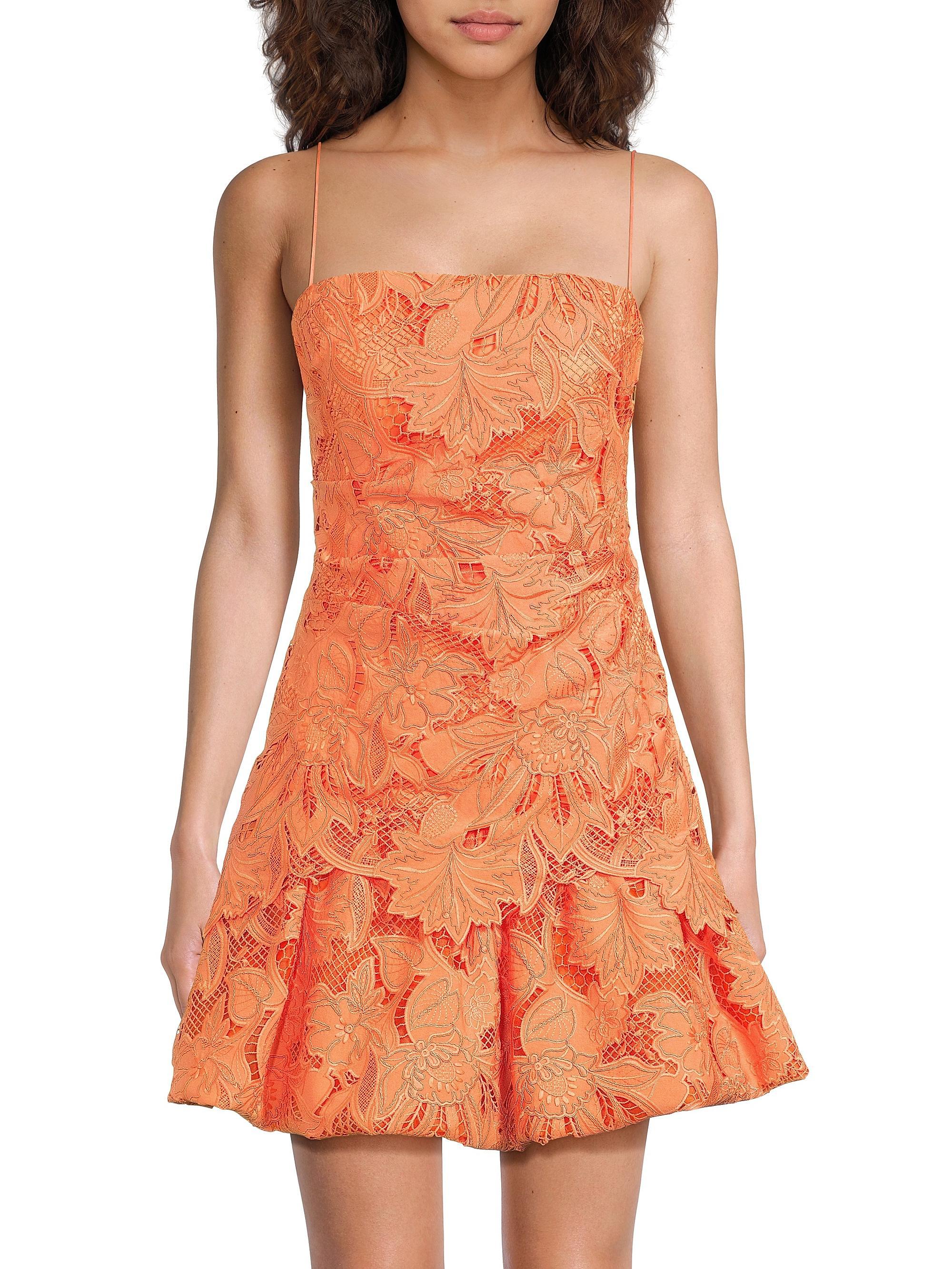 Click here for Ungaro Womens Rhea Lace Minidress - Coral - Size 1... prices