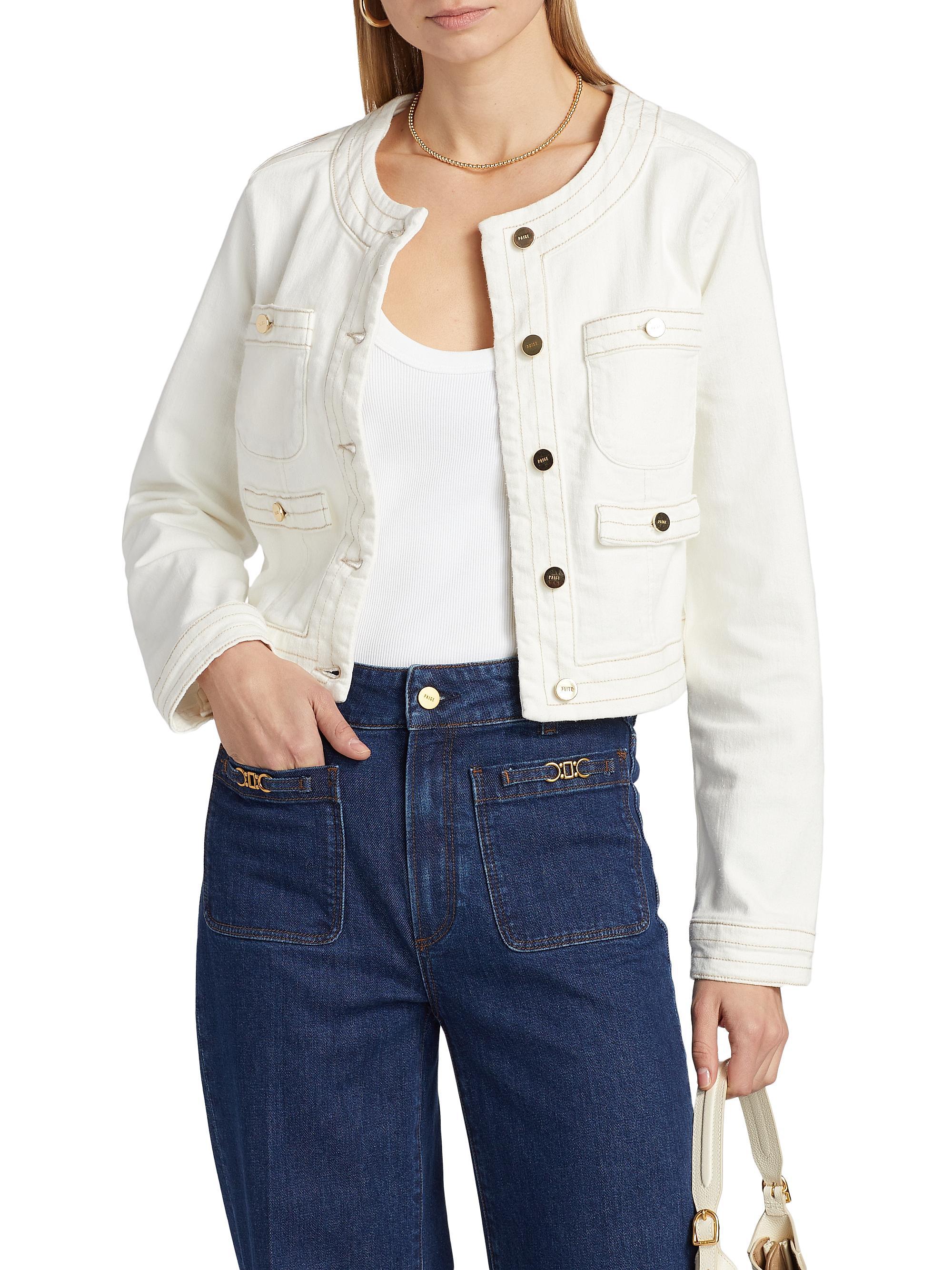Click here for Paige Womens Kiya Stretch-Cotton Denim Jacket - To... prices