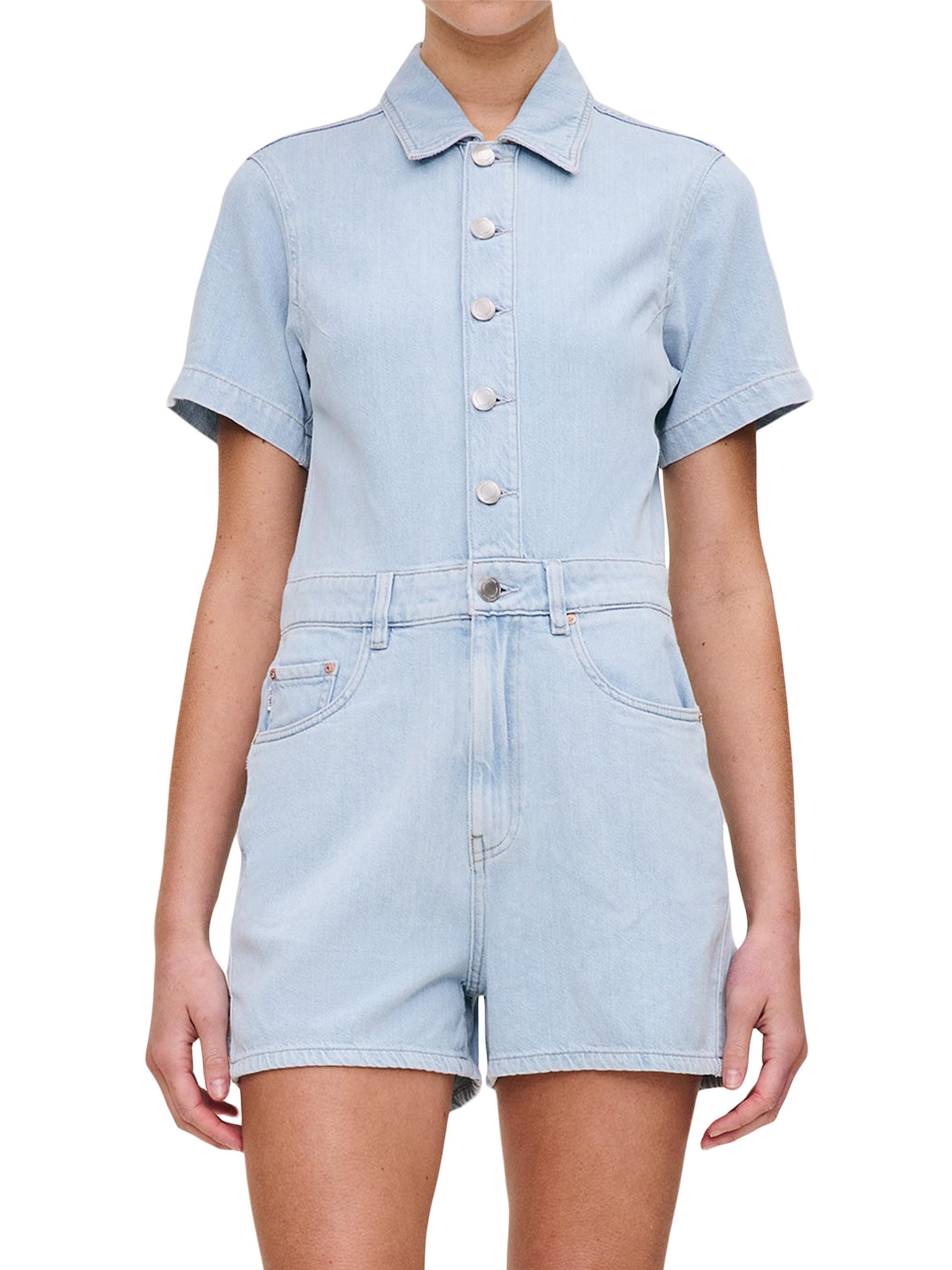 Click here for Dl1961 Womens Montauk Cotton-Blend Romper - Poolsi... prices