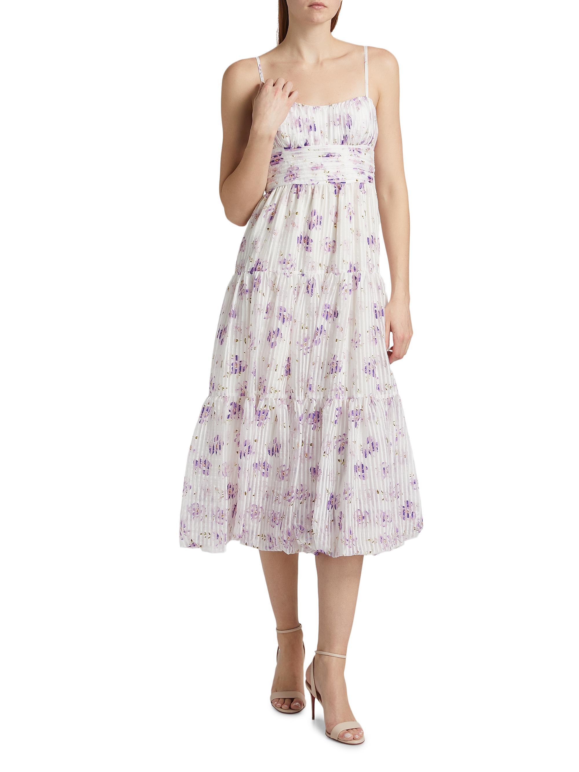 Click here for Cinq à Sept Womens Joie Floral Empire-Waist Minidr... prices