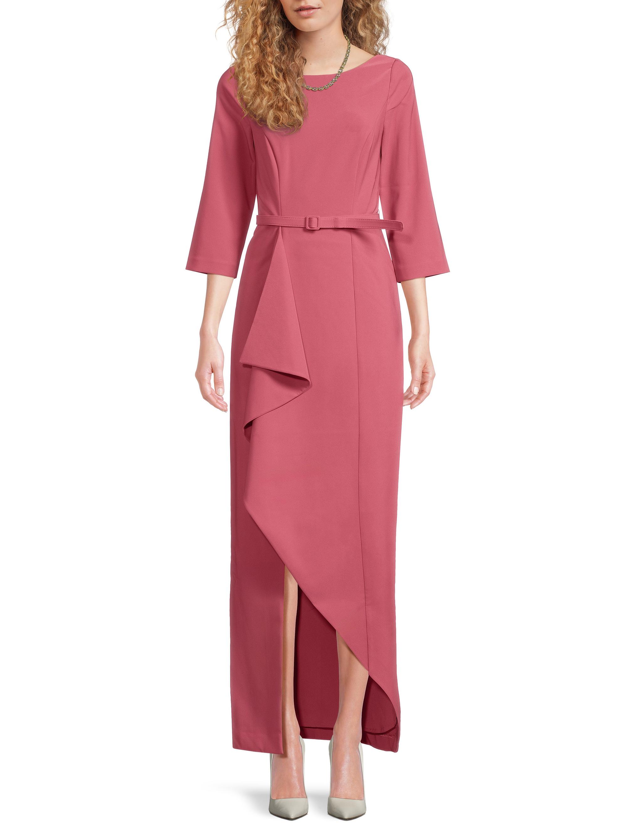 Click here for Kay Unger Womens Julia Asymmetric Column Gowm - Ro... prices