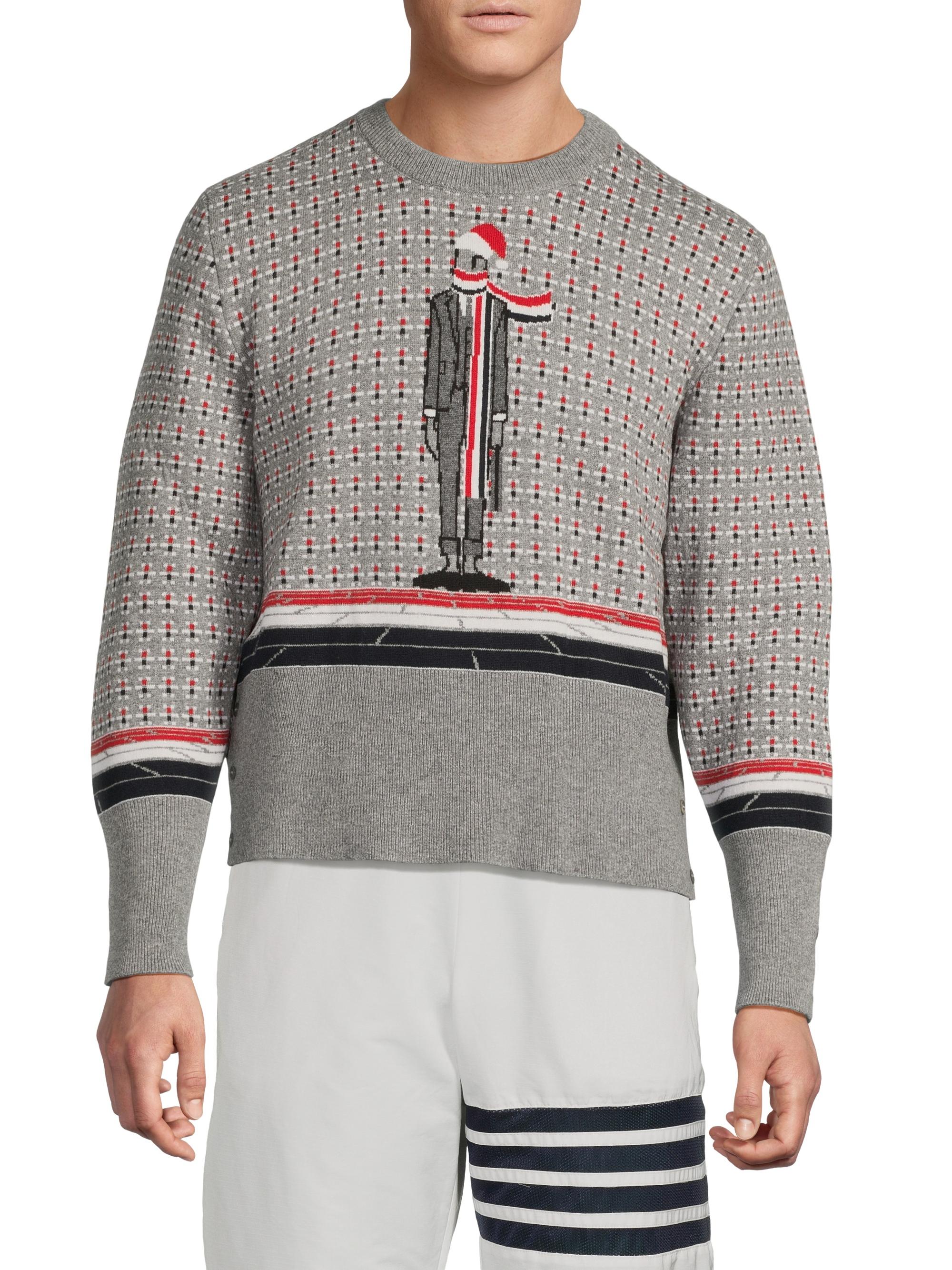 Click here for Thom Browne Mens Holiday Office Man Cashmere Sweat... prices