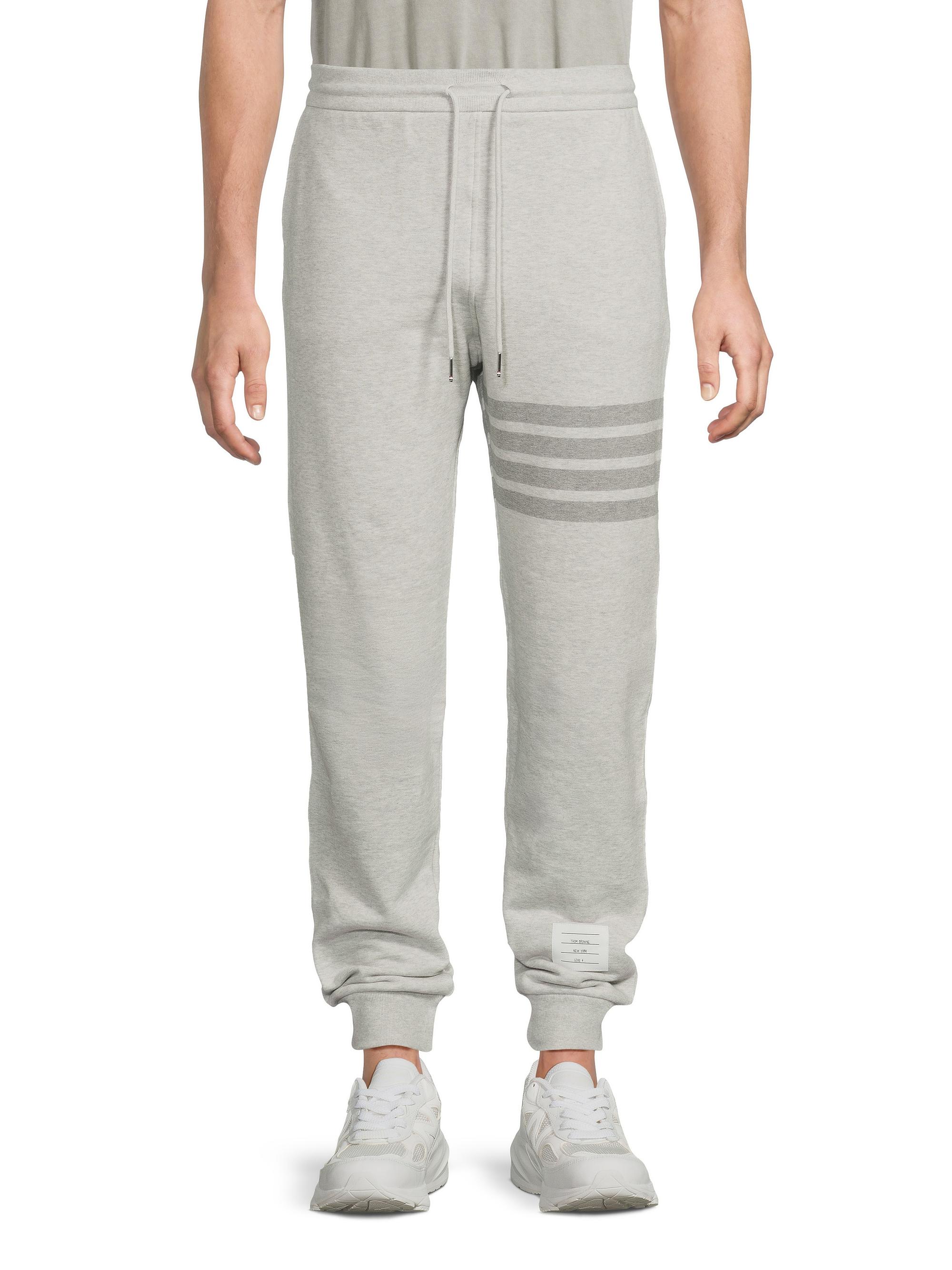 Click here for Thom Browne Mens 4-Bar Cotton Drawstring Sweatpant... prices