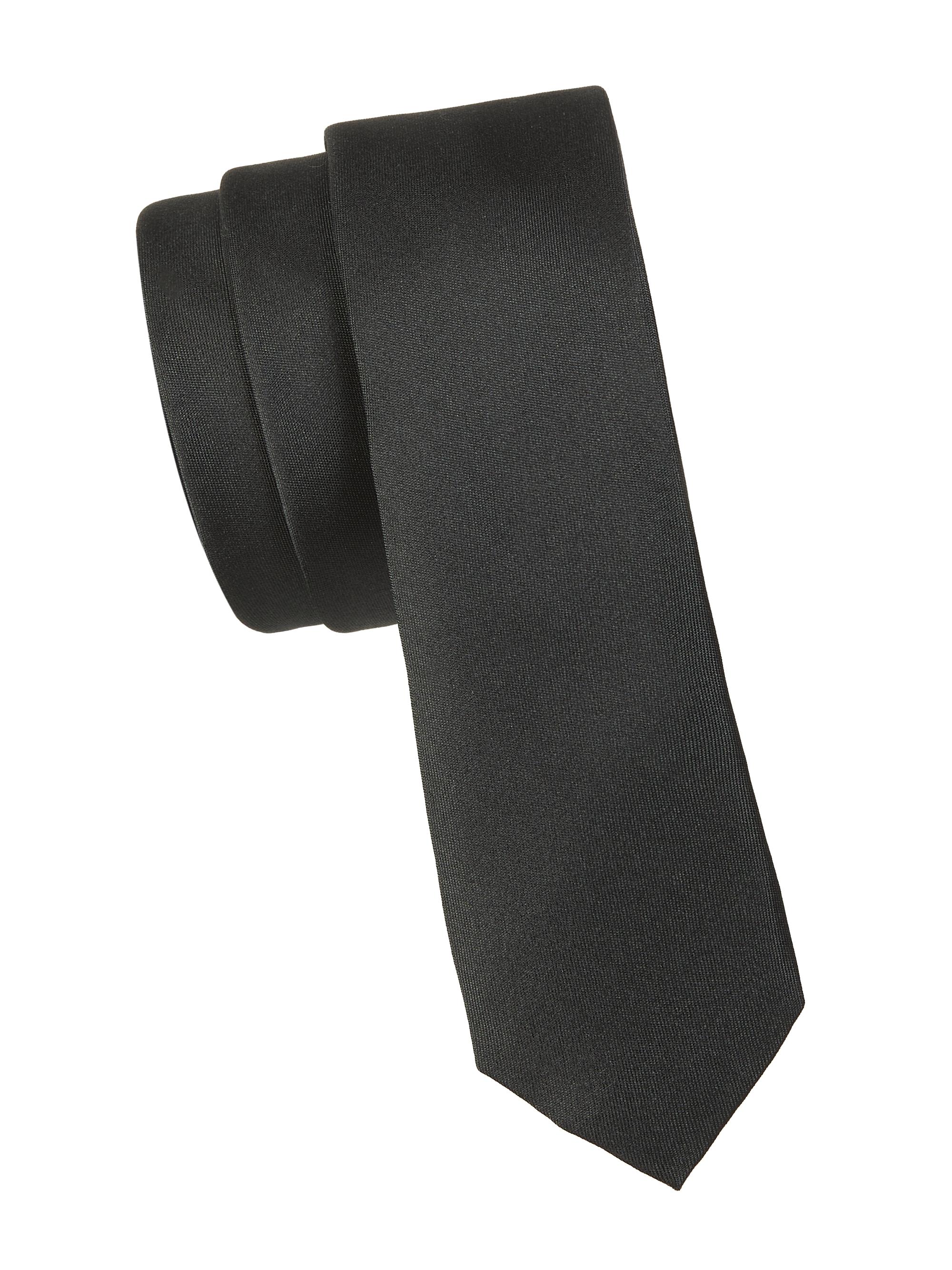 Click here for Karl Lagerfeld Paris Mens Solid Silk Slim Tie - Bl... prices