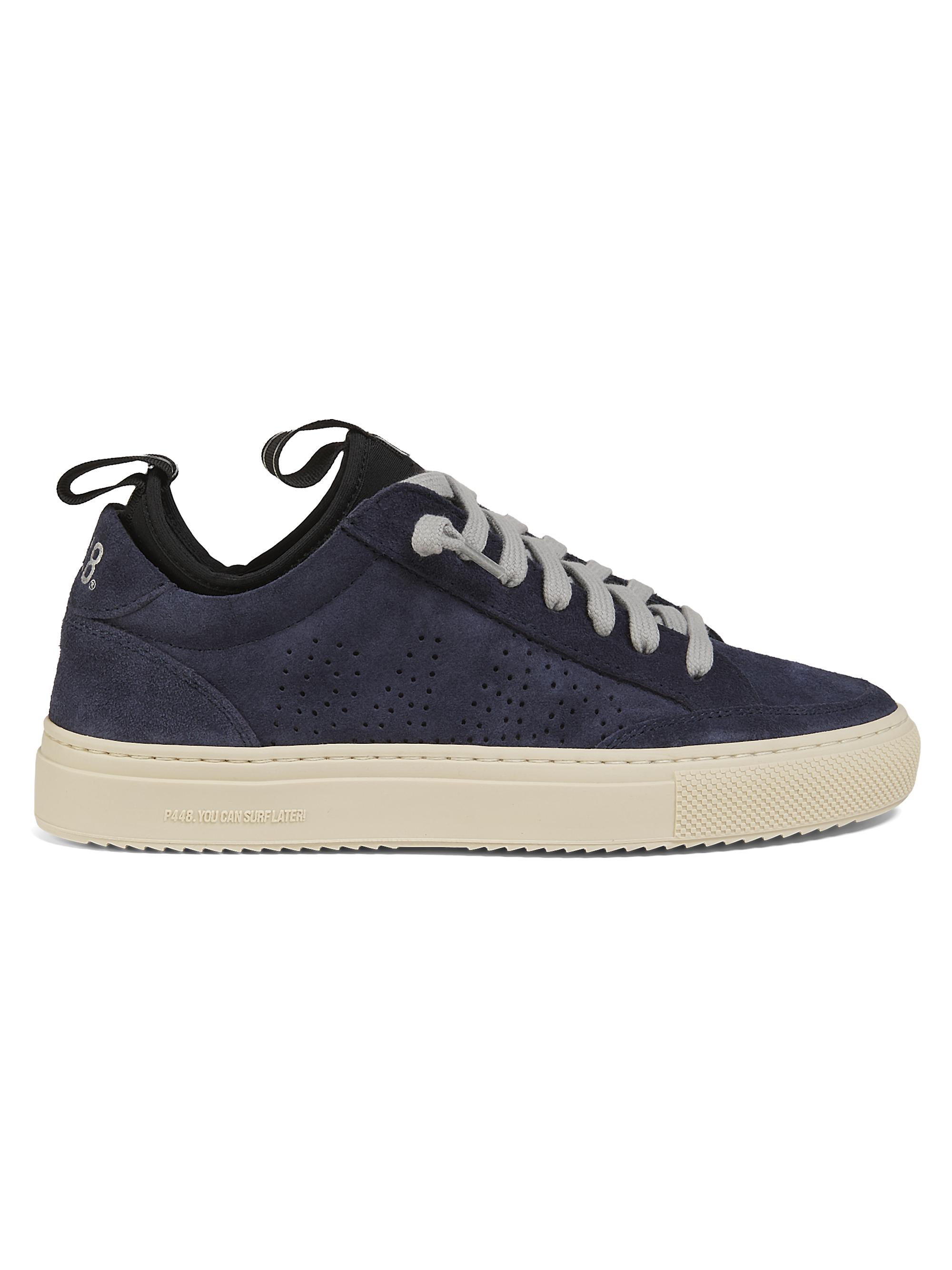 Click here for P448 Womens Soho Perforated Low-Top Sneakers - Bla... prices