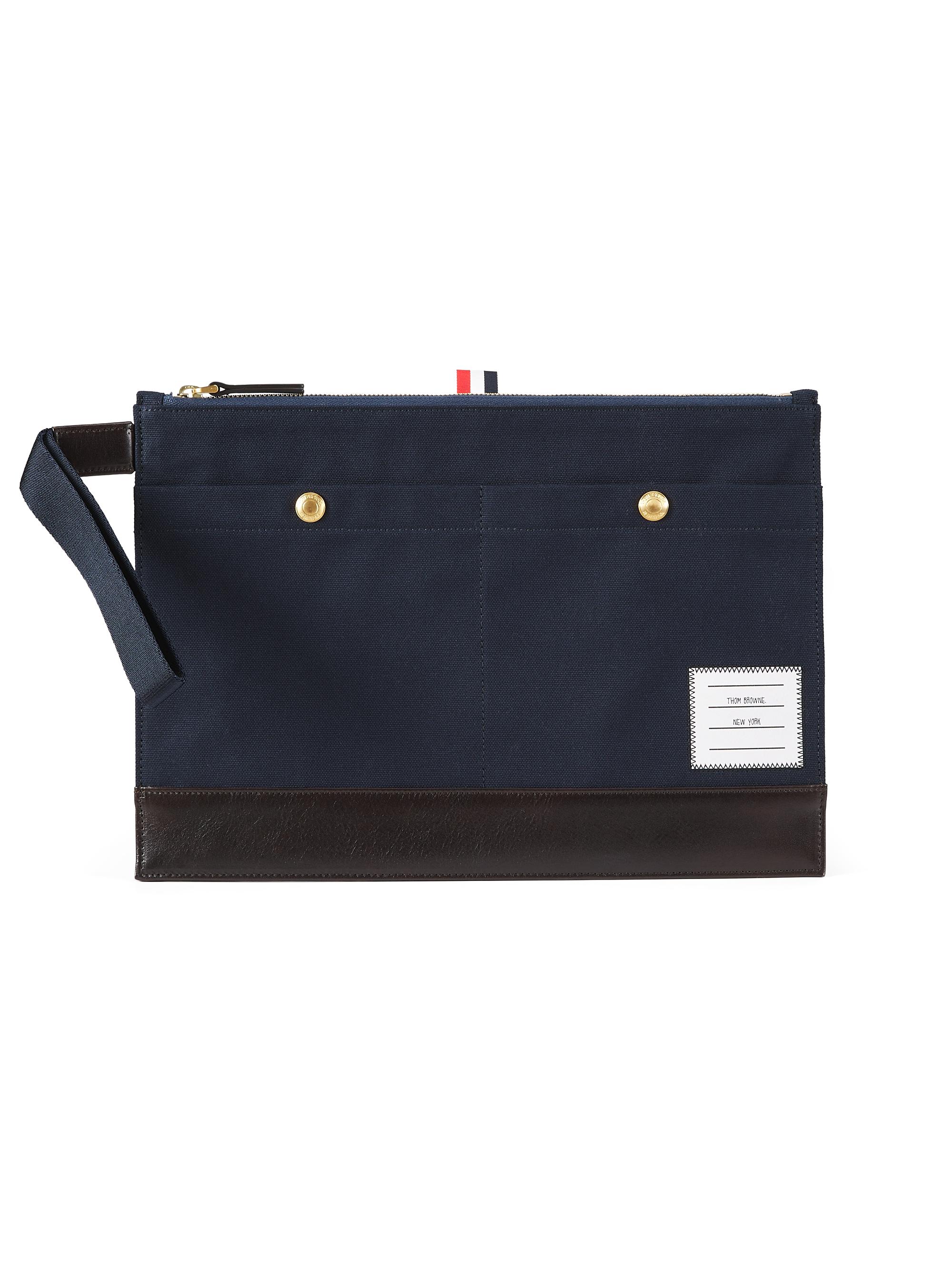 Click here for Thom Browne Mens Medium Snap-Pocket Document Holde... prices