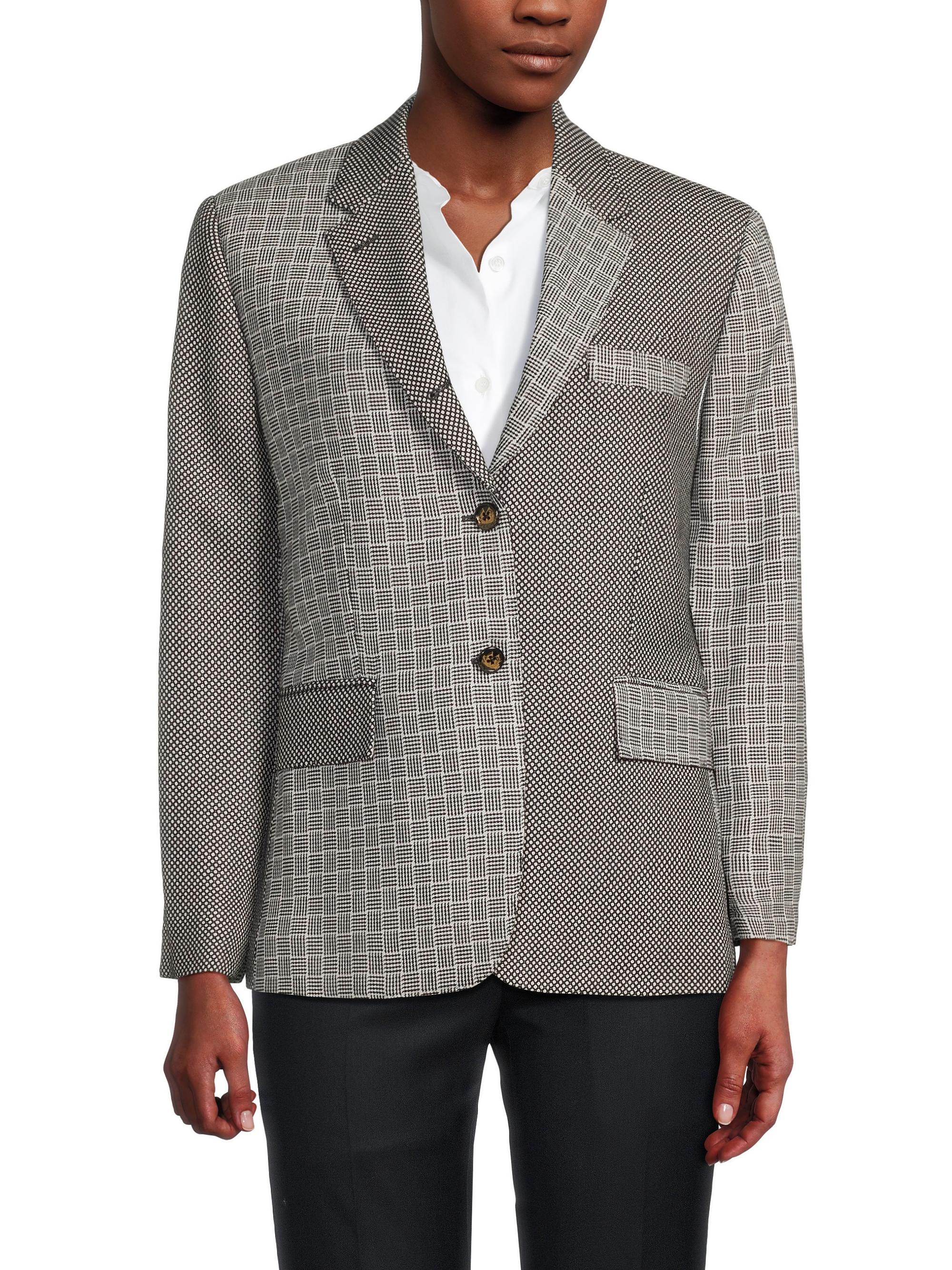 Click here for Thom Browne Womens Classic Funmix Wool Sport Coat... prices