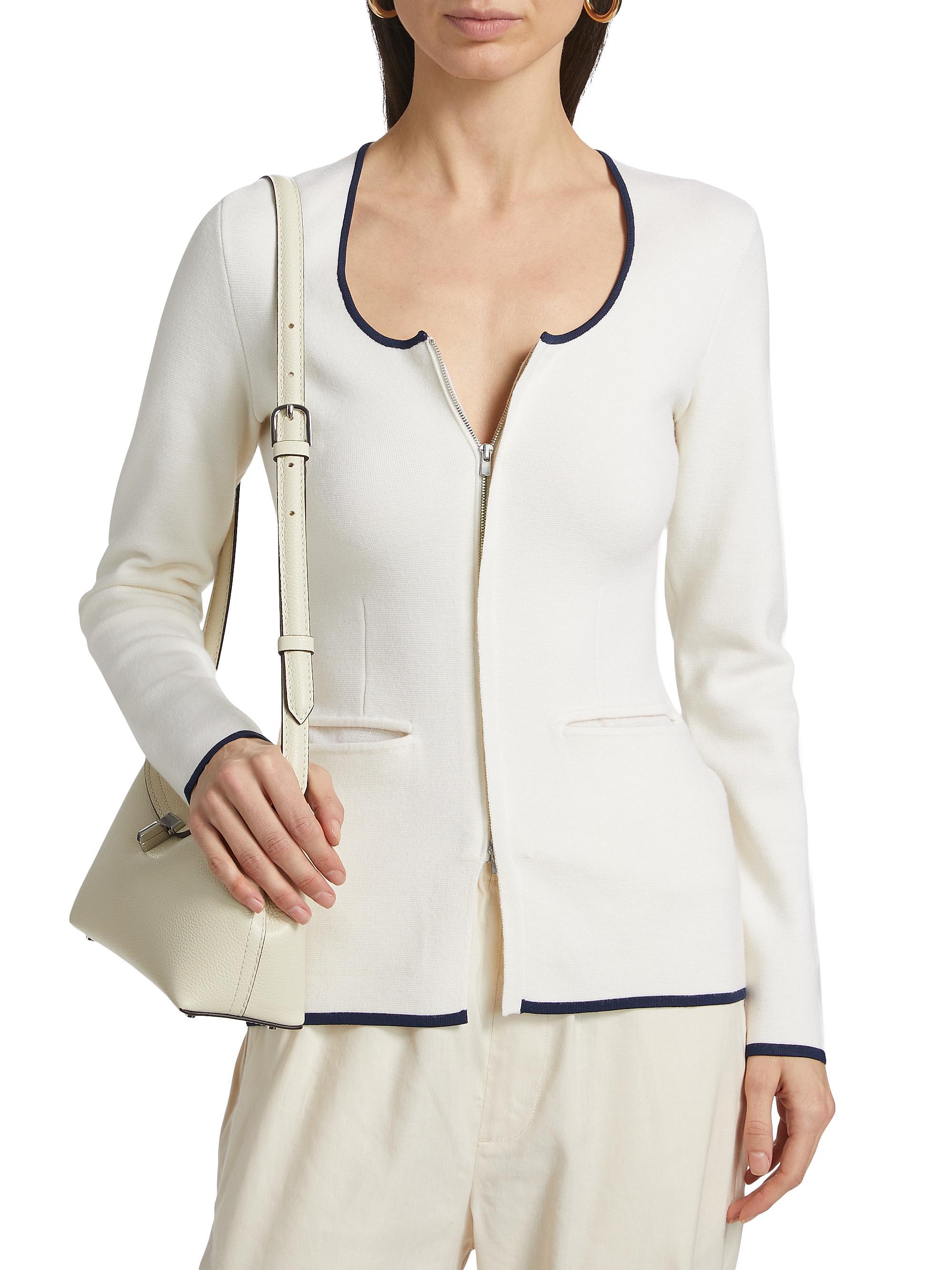 Click here for Rag & Bone Womens Ella Wool-Blend Front-Zip Cardig... prices