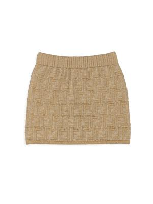 Fendi Girl's Allover Metallic FF Skirt on SALE | Saks OFF 5TH