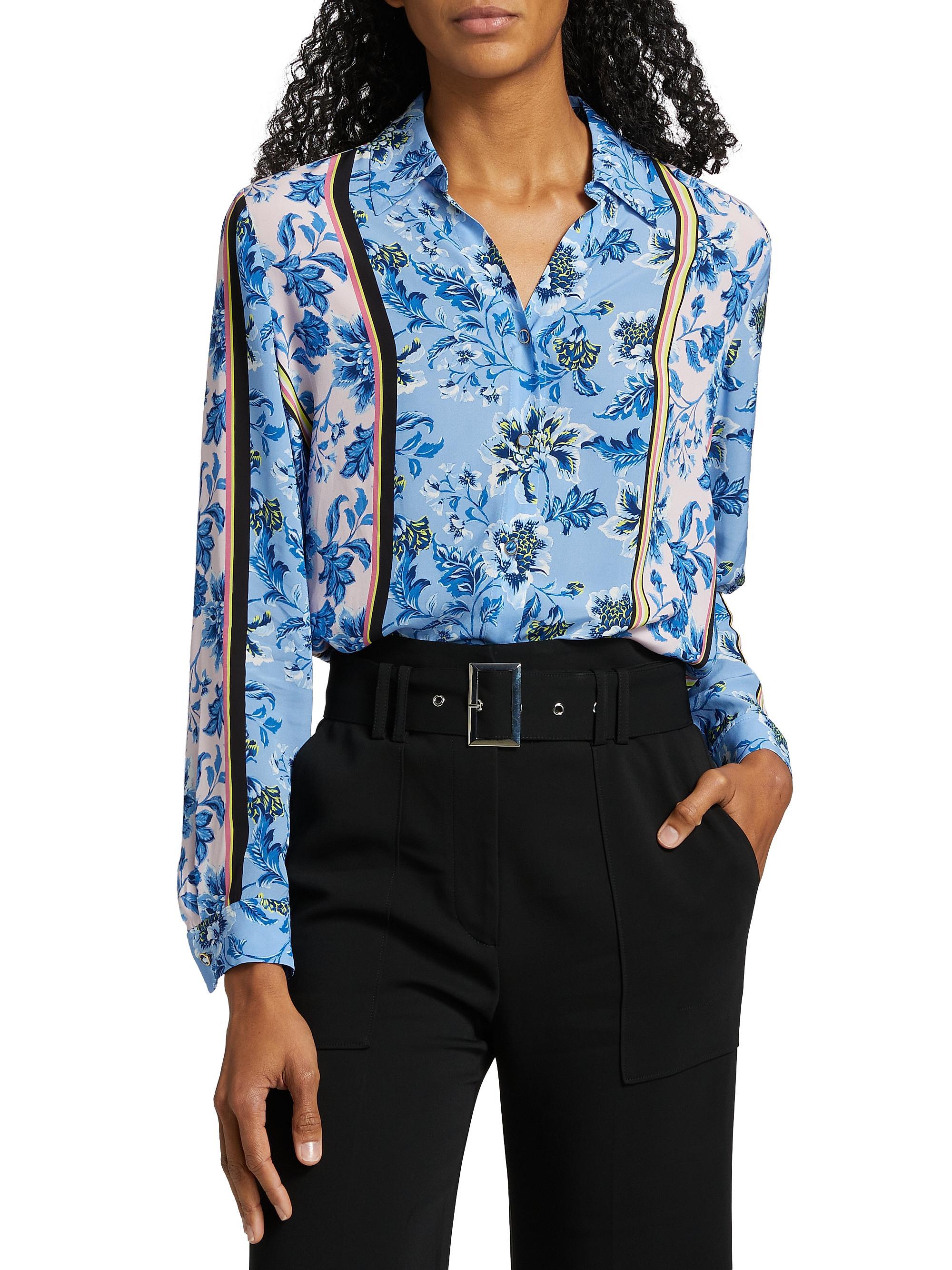 Click here for Elie Tahari Womens The Madeline Twilight Striped F... prices