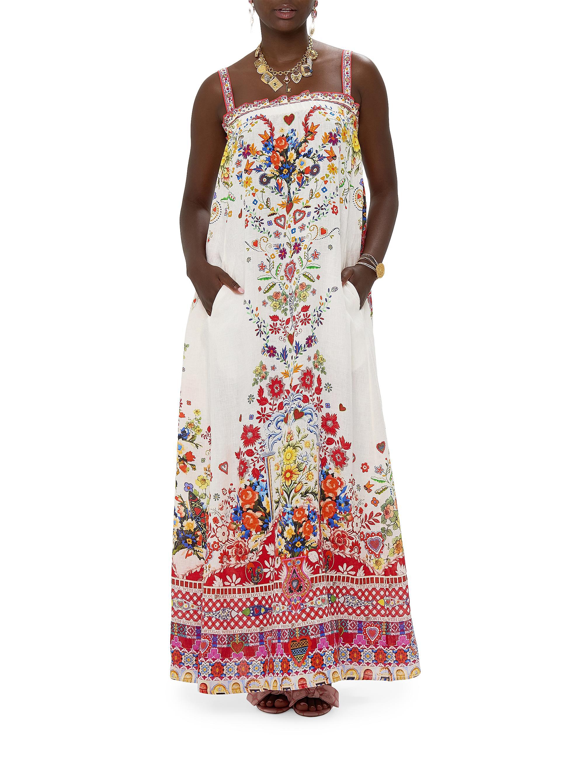 Click here for Camilla Womens Floral Linen Maxi Dress - Faith Luc... prices