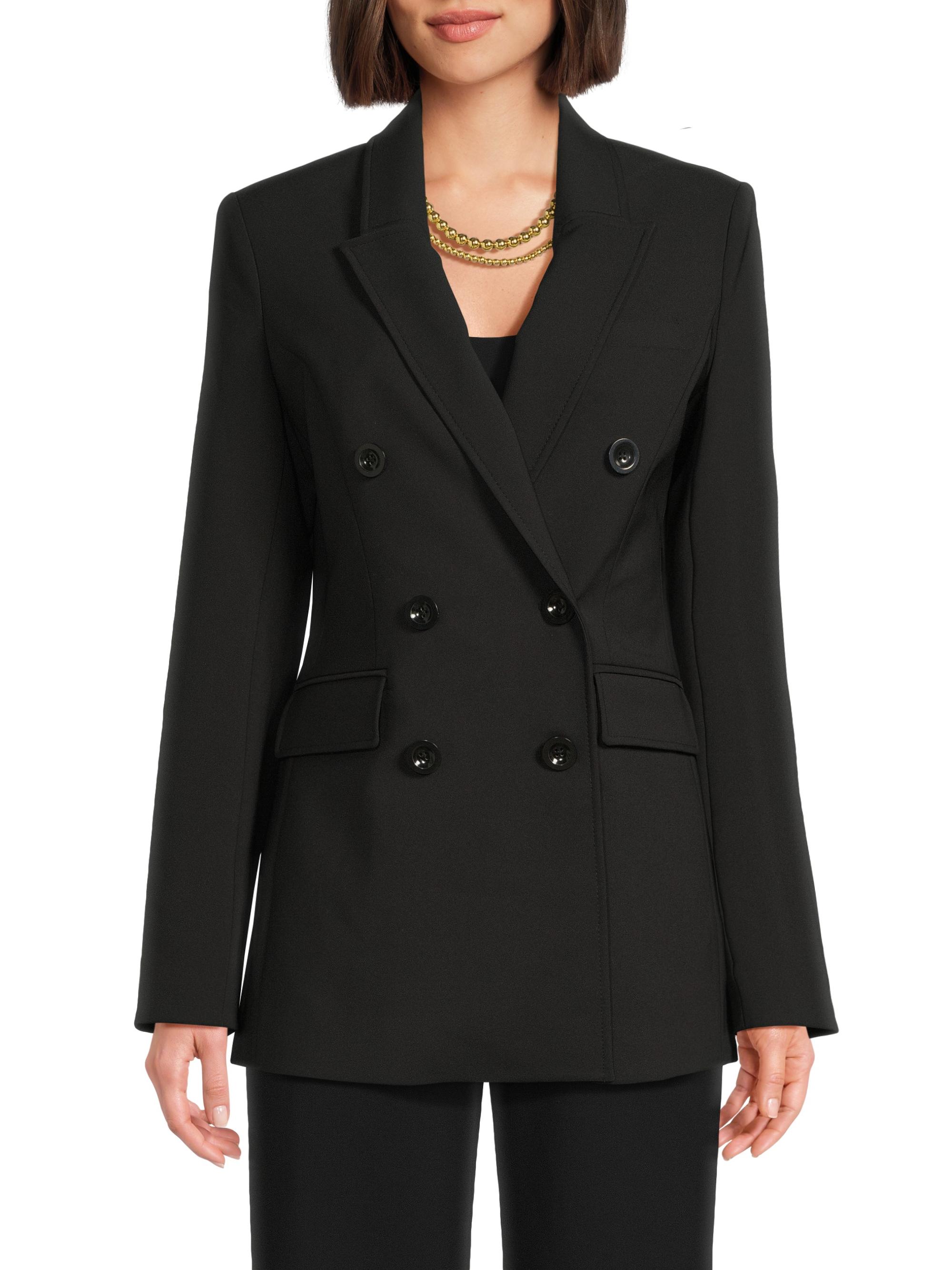 Click here for Toccin Womens Mia Notch Lapel Double-Breasted Blaz... prices