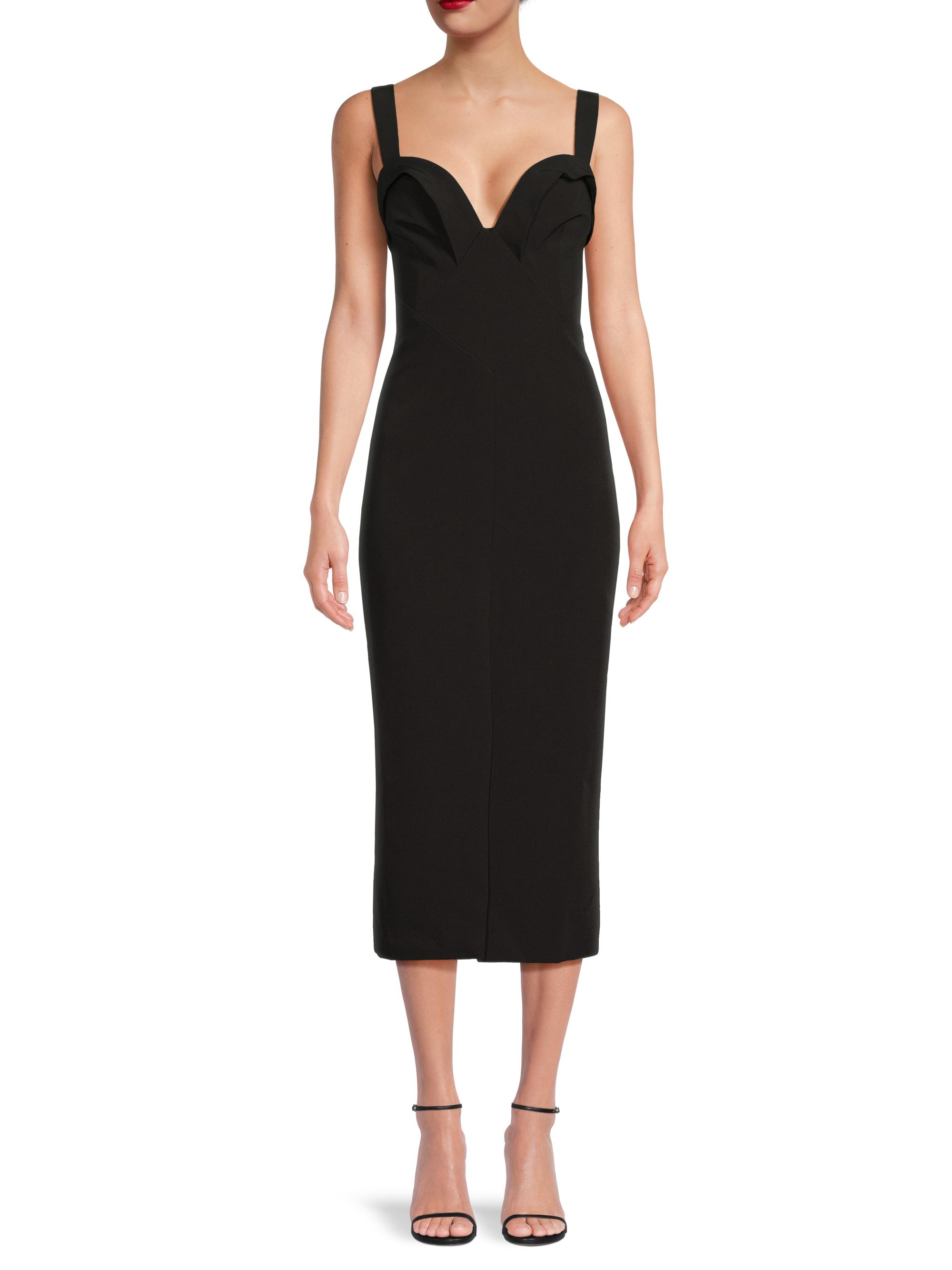 Click here for Et Ochs Womens Maxine Sweetheart Midi-Dress - Blac... prices