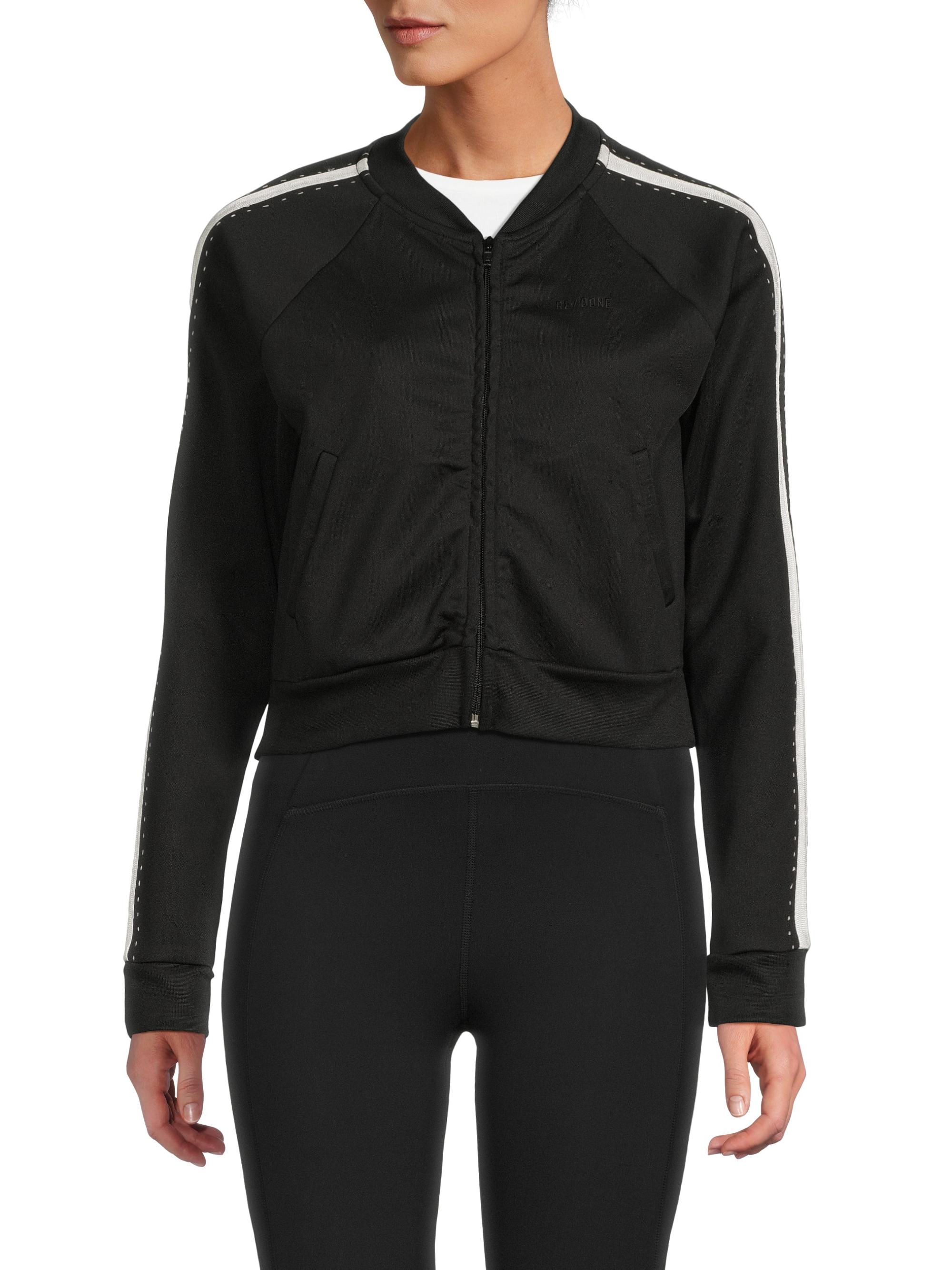 Click here for Re/Done Womens Sunland Bomber Jacket - Black - Siz... prices
