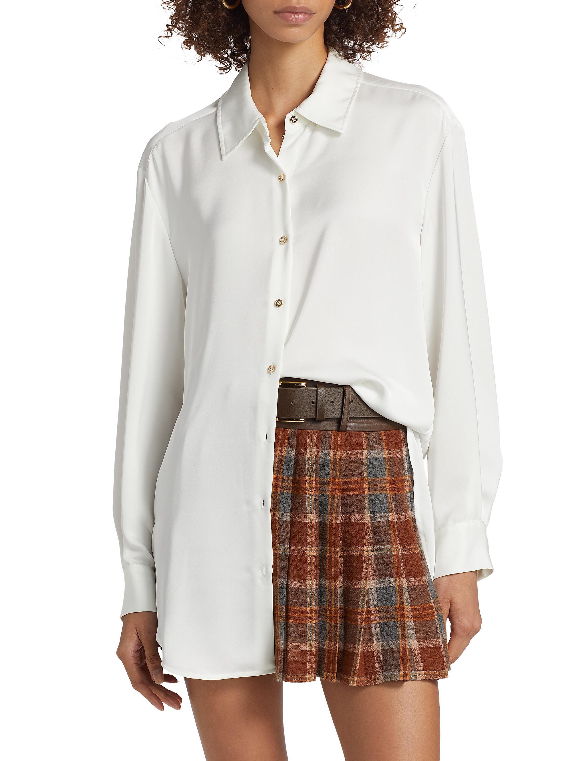 Click here for Ramy Brook Womens Kolby Button-Front Shirt - Ivory... prices