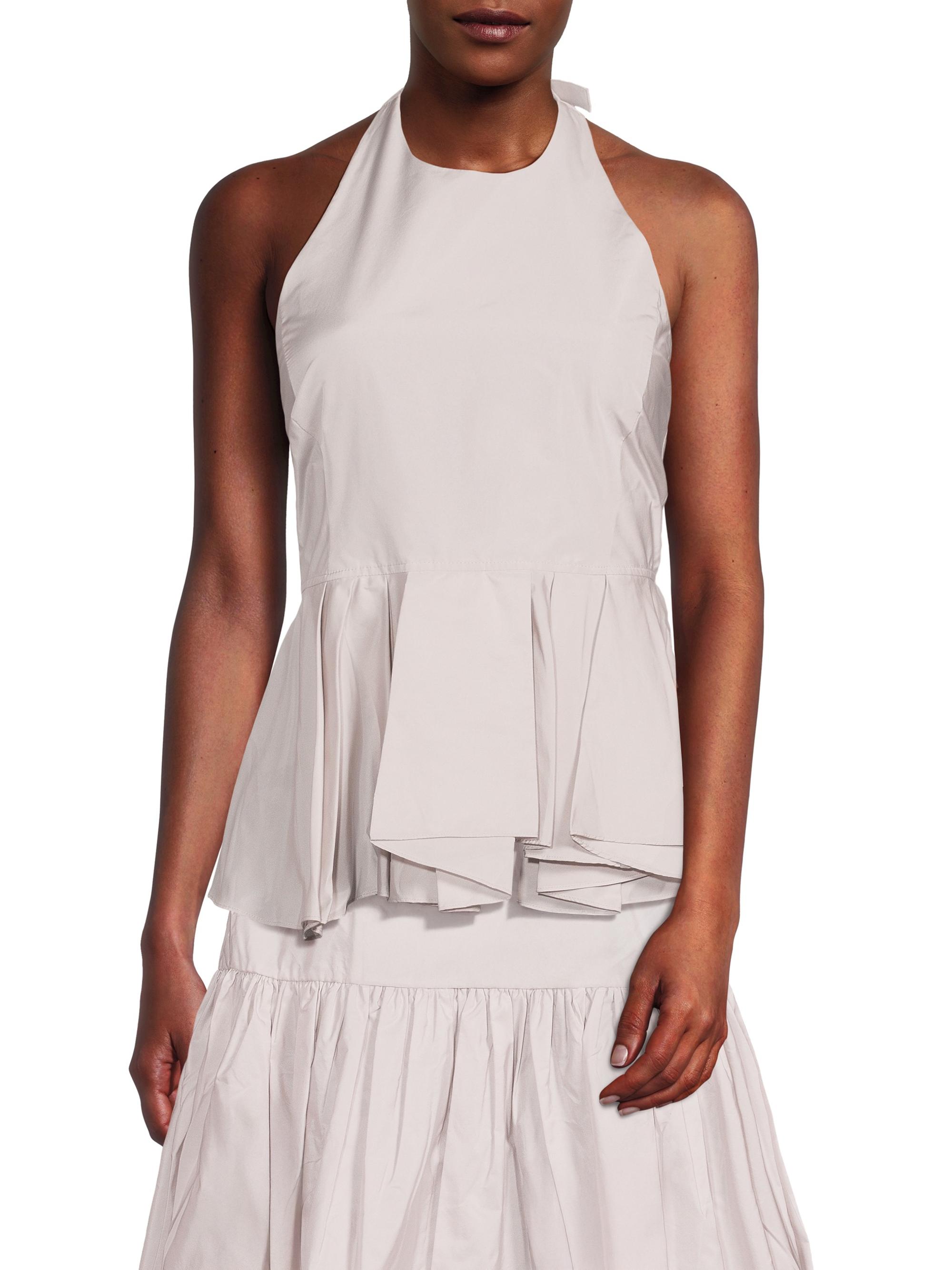 Click here for Tanya Taylor Womens Celeste Halter Tiered Top - Li... prices