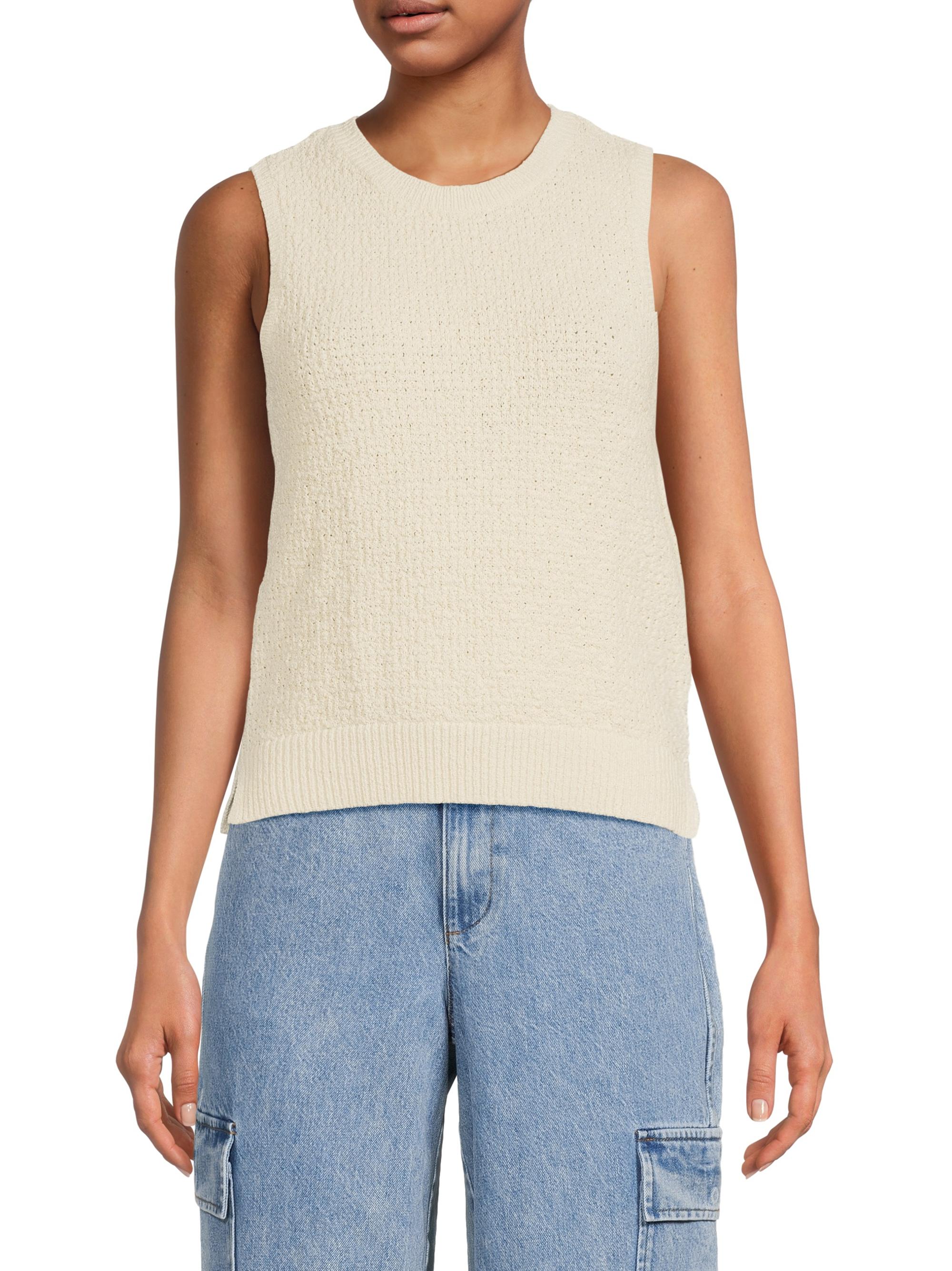 Click here for Tanya Taylor Womens Avril Knit Sleeveless Top - Cr... prices