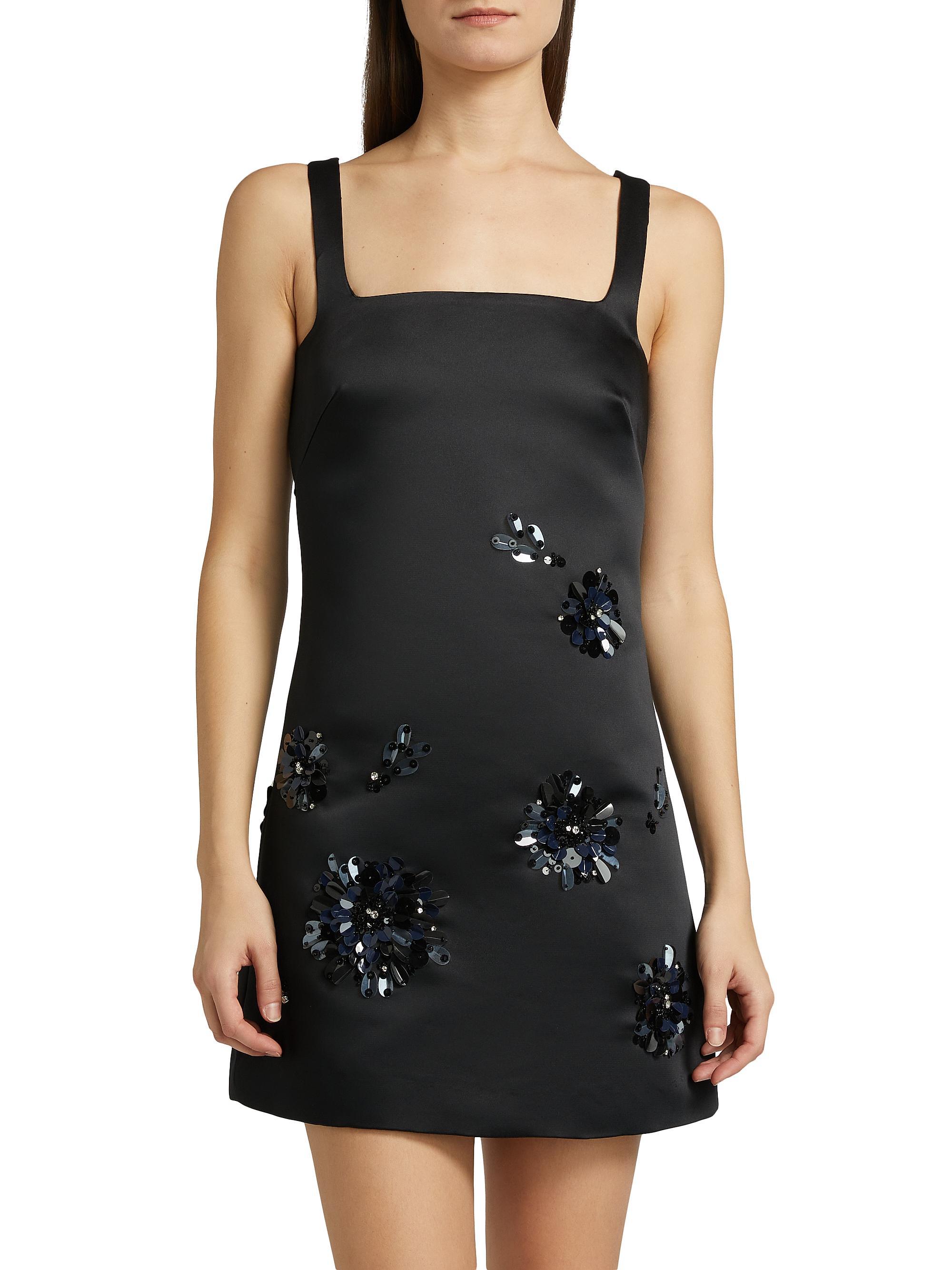 Click here for Tanya Taylor Womens Barton Embellished Satin Minid... prices