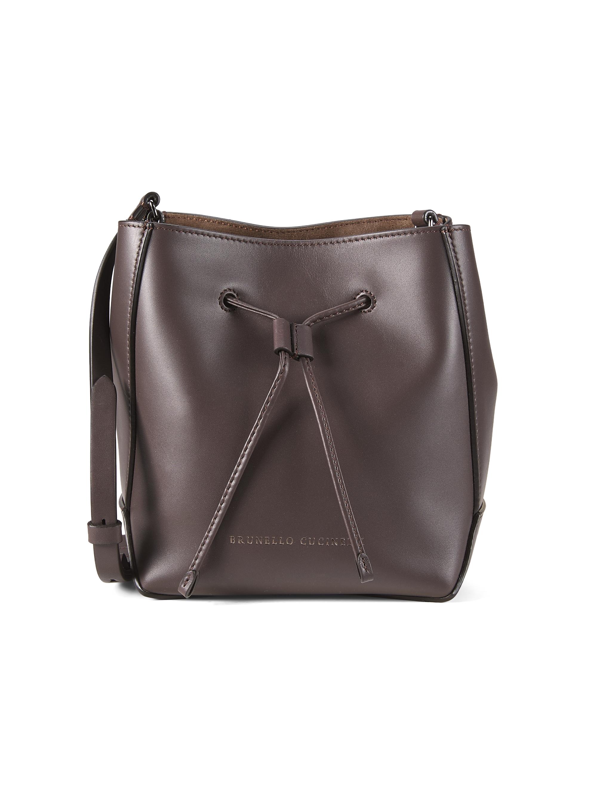 Click here for Brunello Cucinelli Womens Leather Bucket Bag - Dar... prices