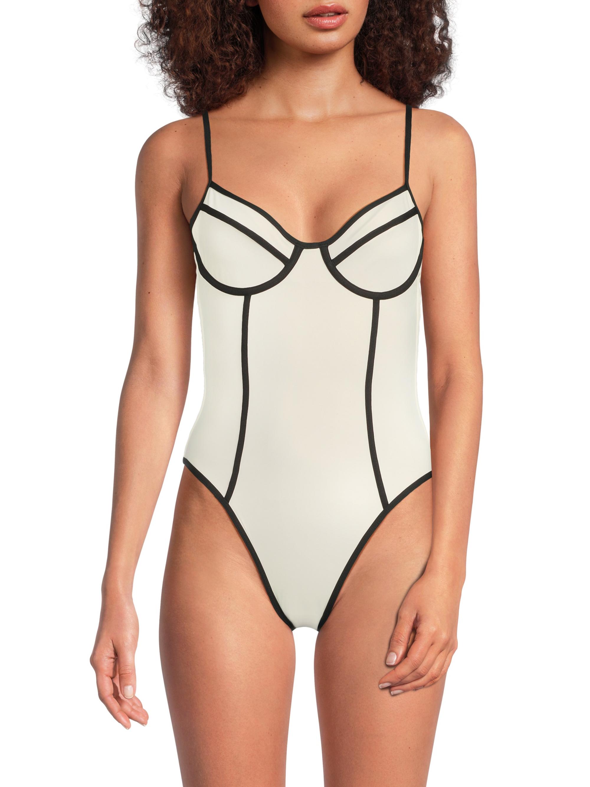 Click here for Weworewhat Womens Danielle Scoopneck One-Piece Swi... prices