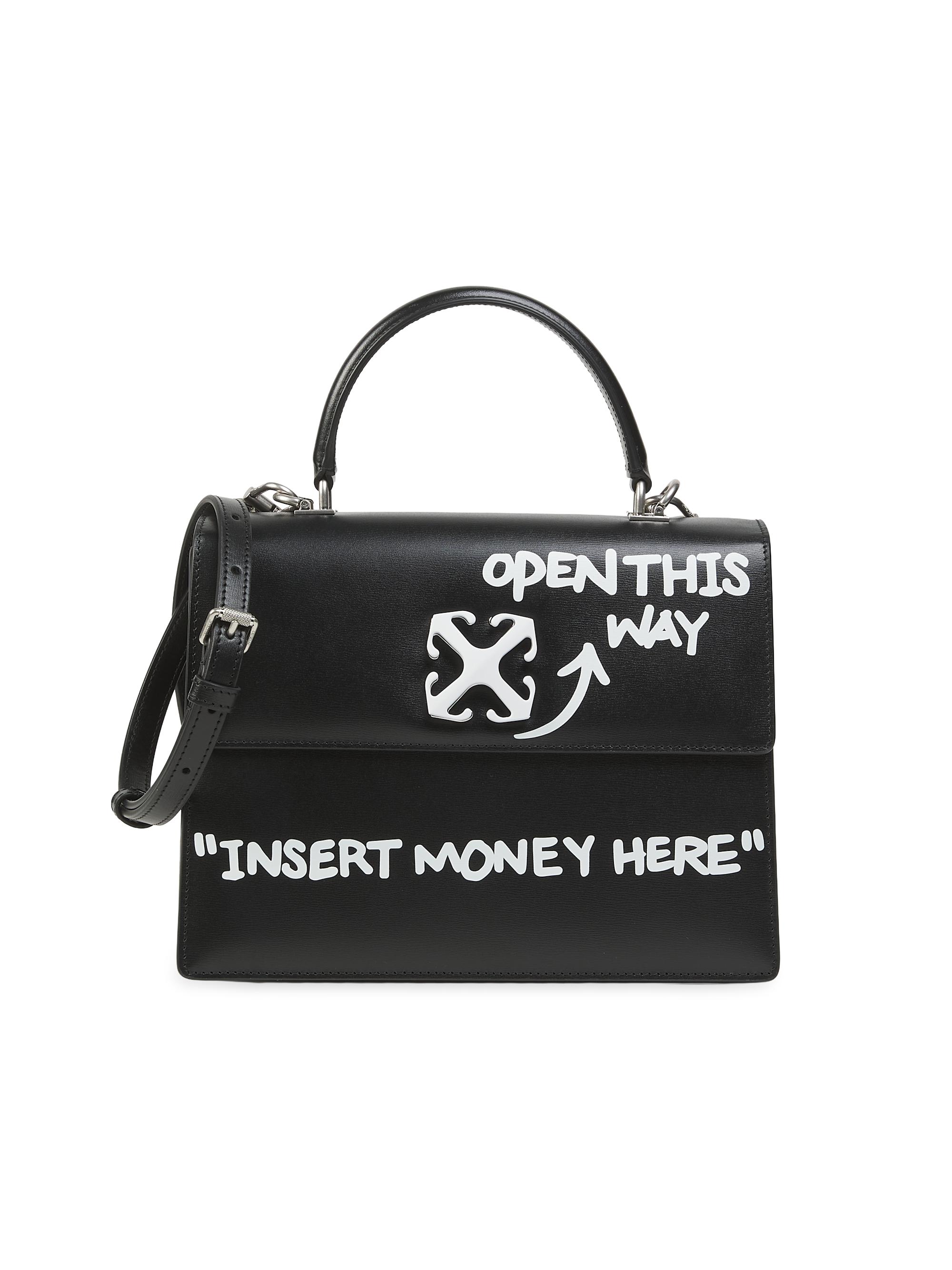 Click here for Off-White Womens Top Handle Turn-Lock Leather Satc... prices