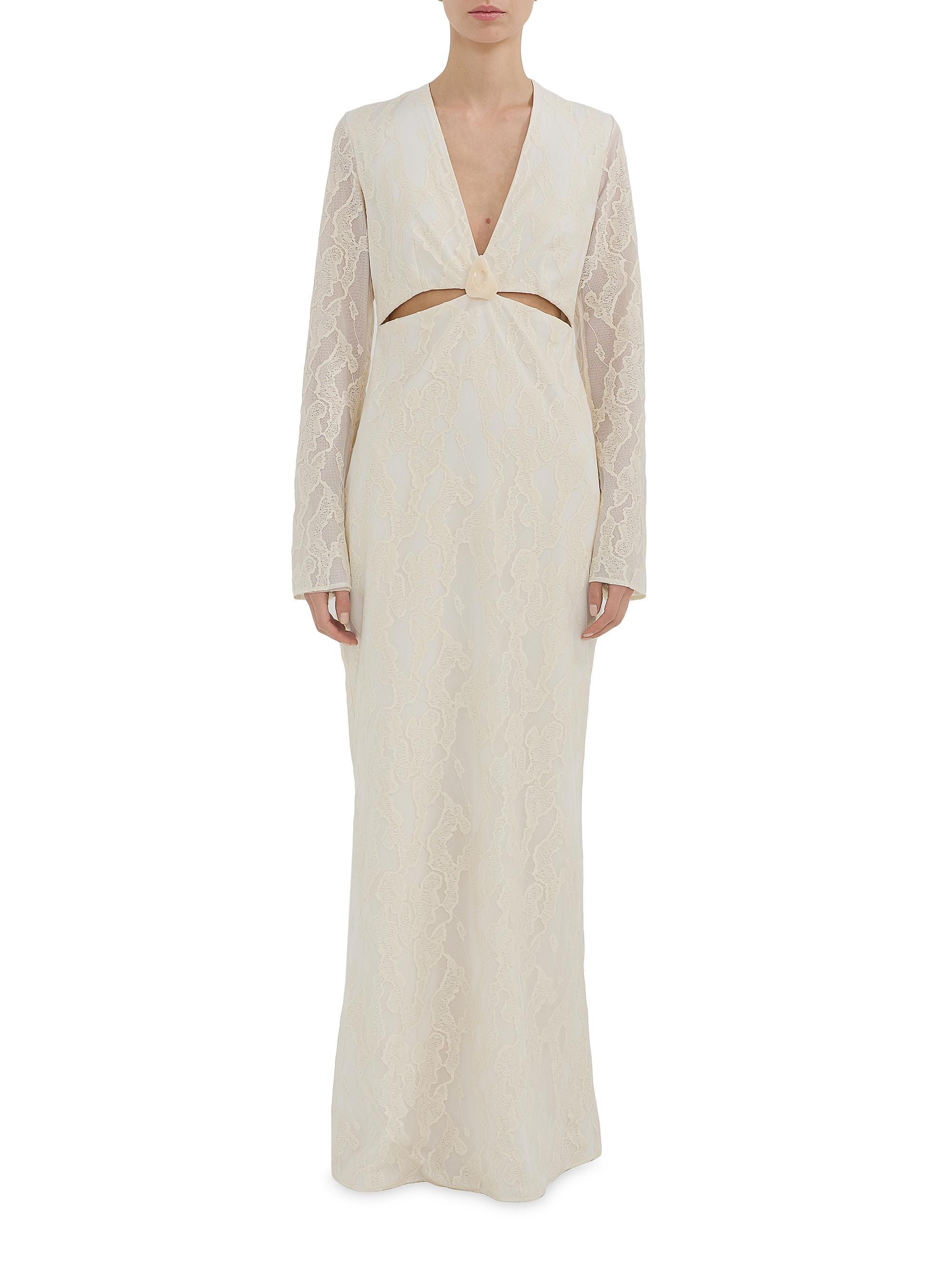 Click here for Baobab Womens Manola V-Neck Lace Dress - Ivory - S... prices